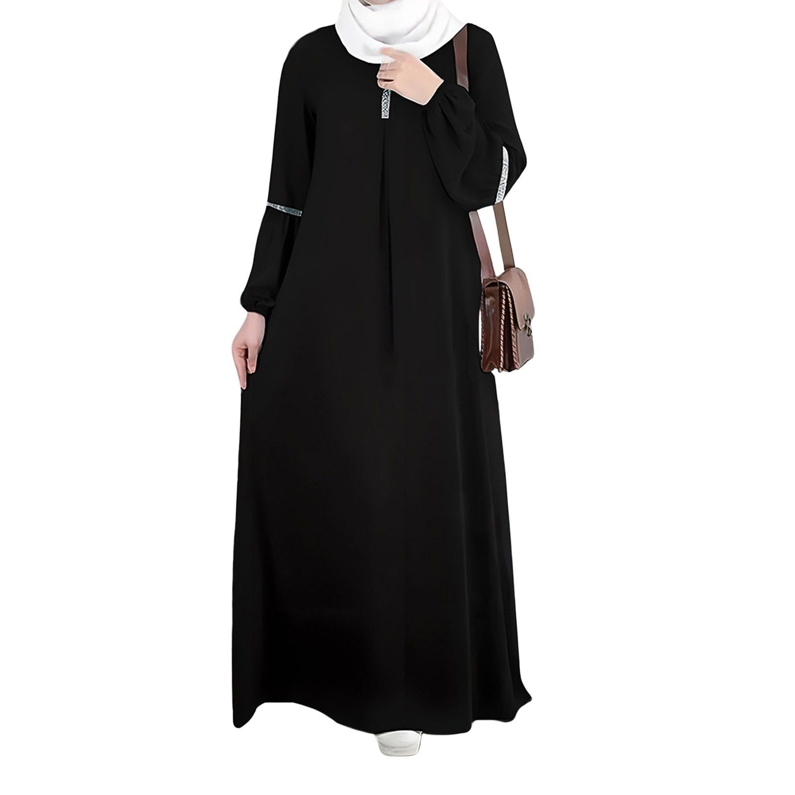 DBAIXID Middle East Arabian Robe Muslim Dresses for Women Abaya Button ...