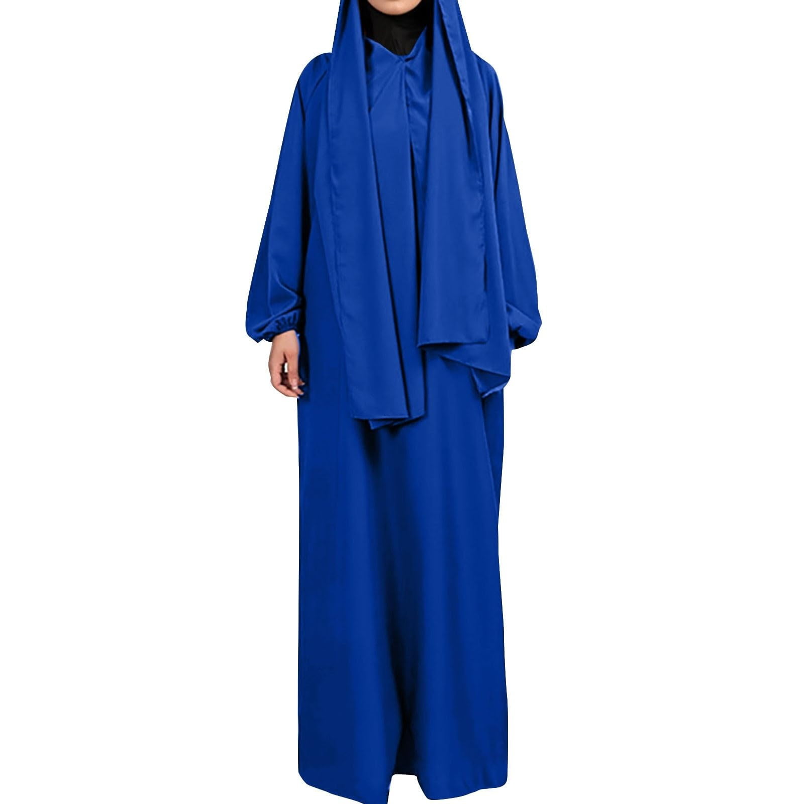 DBAIXID Middle East Arabian Robe Muslim Dresses for Women Abaya Button ...