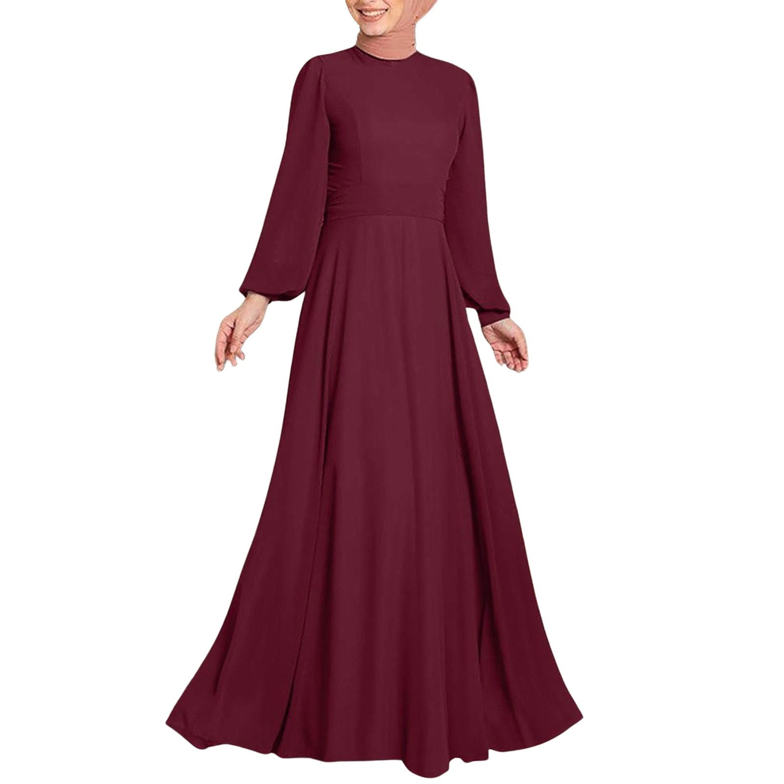 DBAIXID Middle East Arabian Robe Muslim Dresses for Women Abaya Button ...