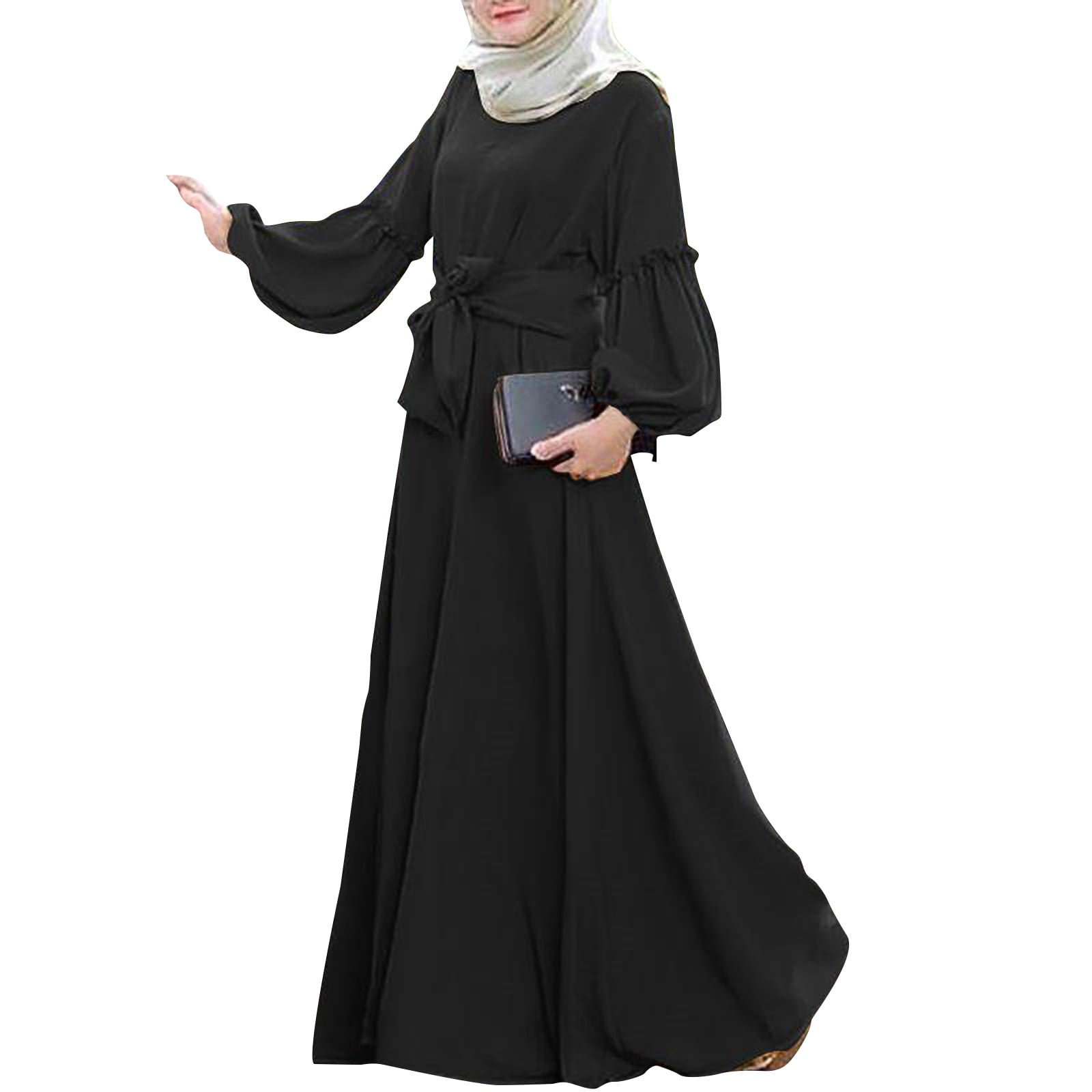 DBAIXID Muslim Dresses for Women Abaya Button Down Henley Shirt Prayer ...