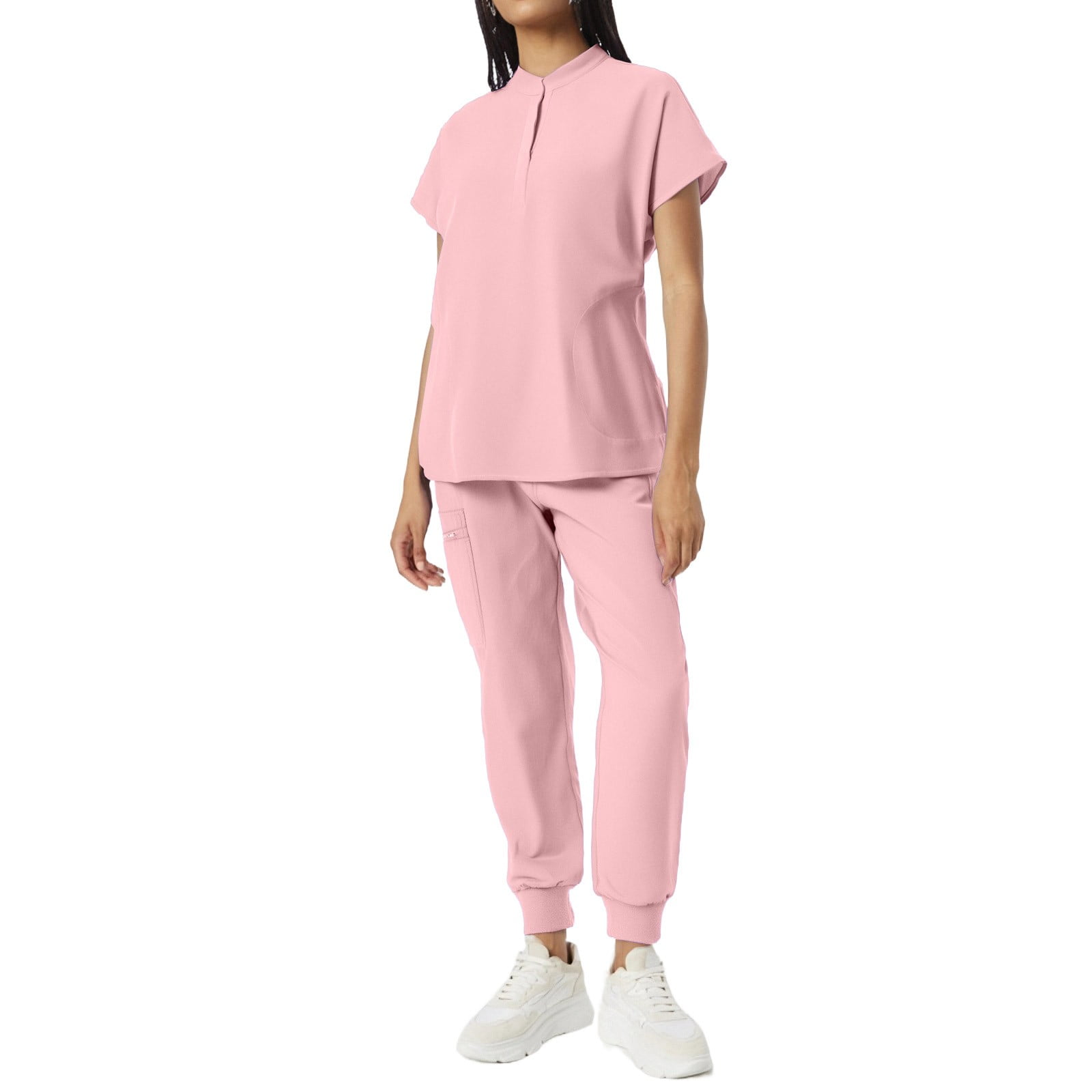 DBAIXID Scrub Suit Women Set Stretch Petite Short Sleeve Moisture ...