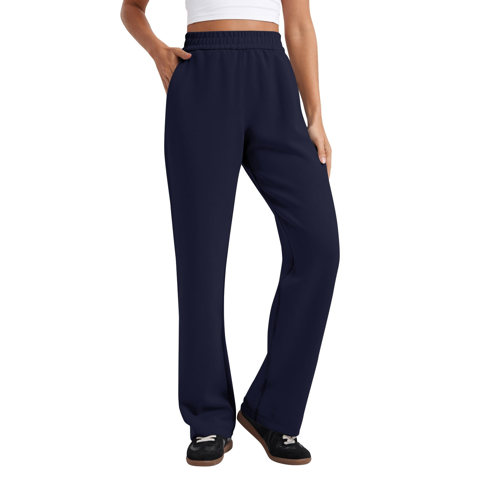 DBAIXID Sweatpants for Women Plus Size High Waisted Wrinkle Free Lounge ...