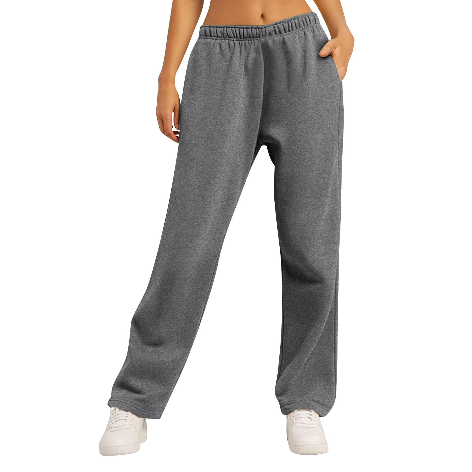 DBAIXID Women's 34" Inseam Tall Cotton Sweatpants with Pockets (No ...