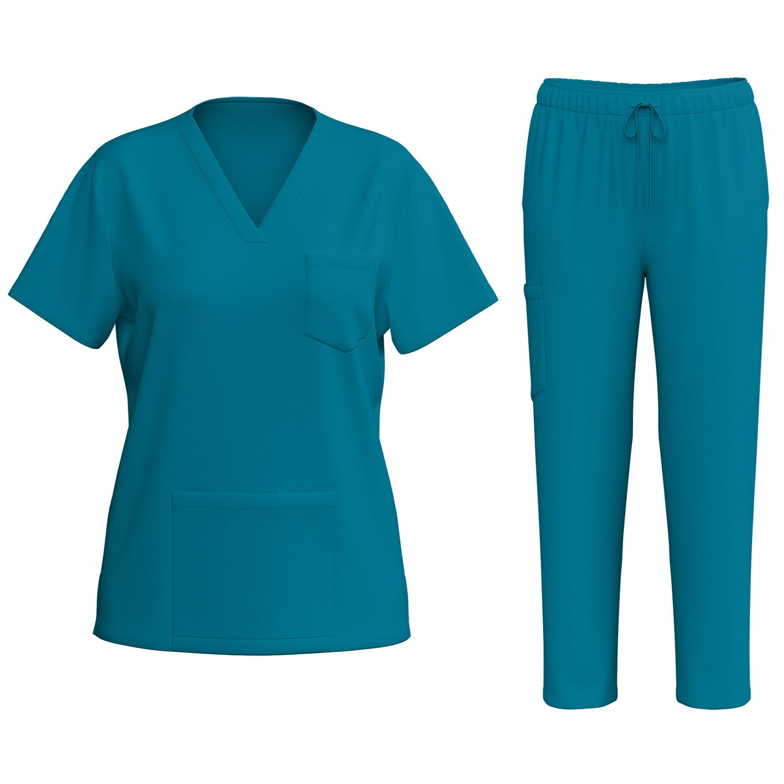 DBAIXID Women's Scrub Set Stretch Straight Leg V Neck Home Attendant ...