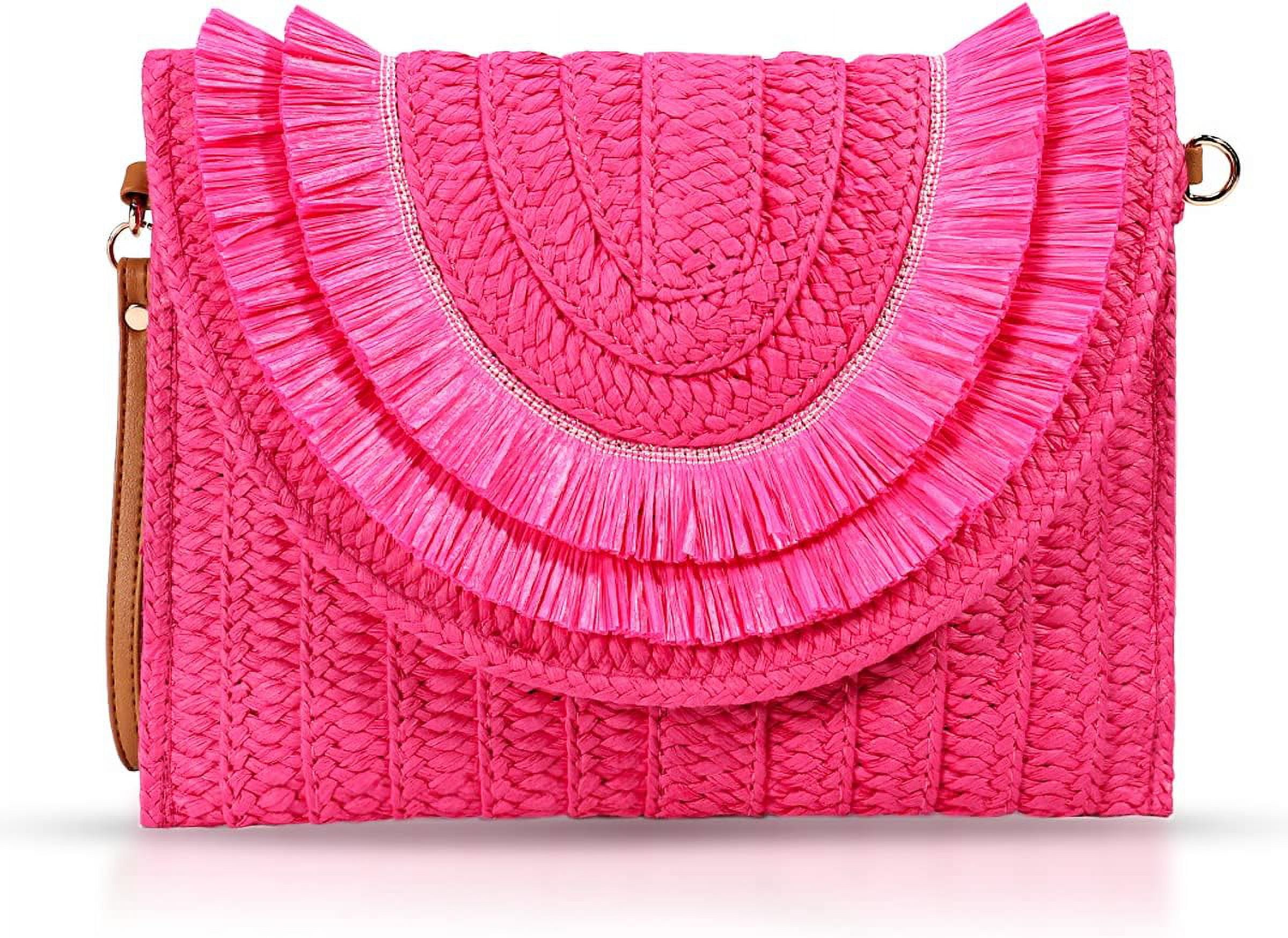 DBDlailai Crossbody Bags for Women, Straw Clutch Purses, Bohemian ...