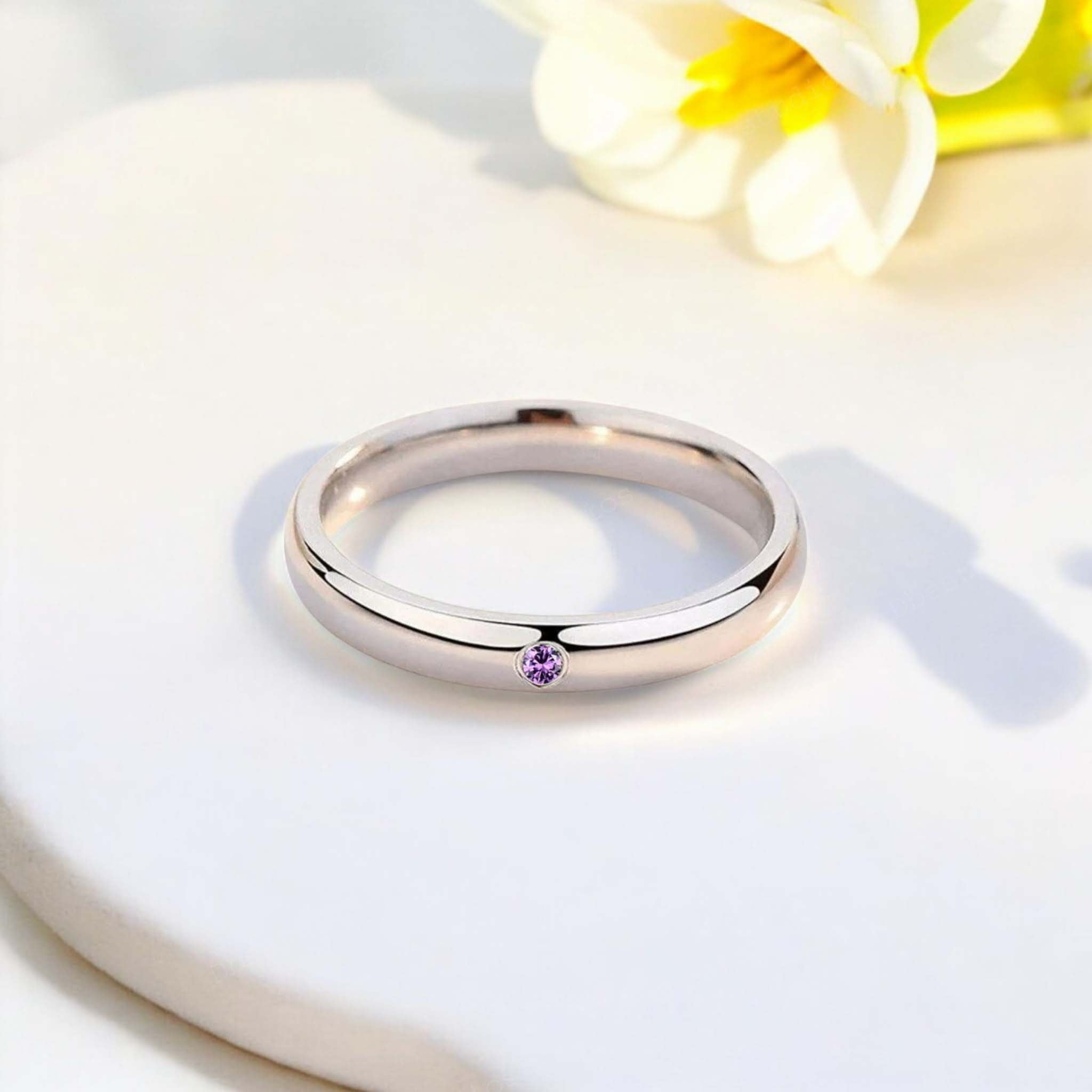 DBESTSTUDIOS 2 MM / CT Anime, Ring, 925 Sterling Silver Ring, Gift for ...