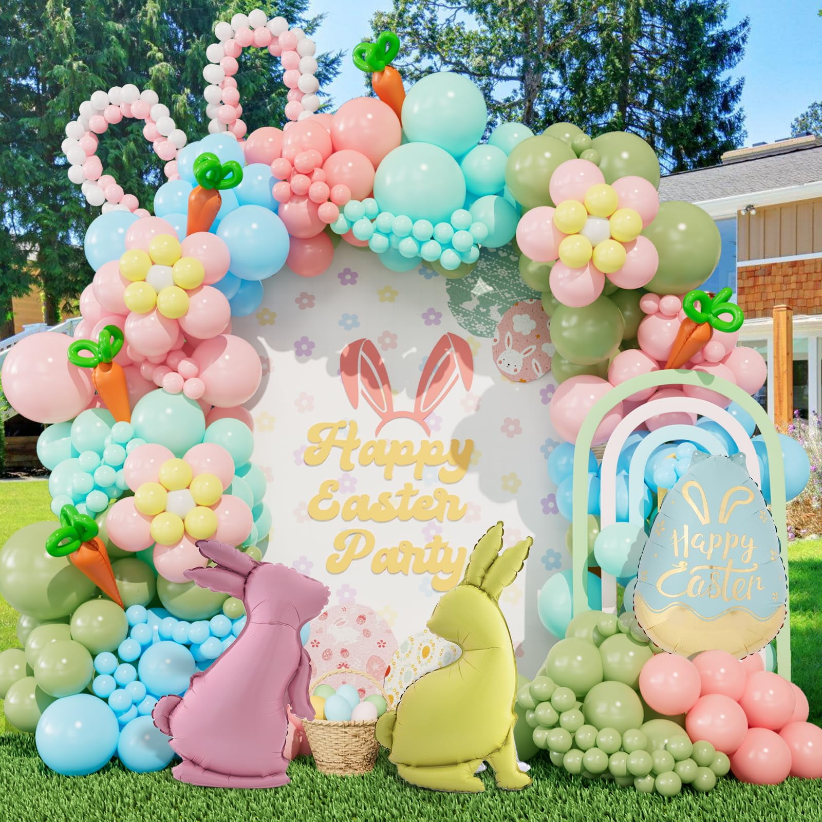 DBKL Easter Balloon Arch Kit with 199Pcs H2FSDPastel Balloon Arch, Pink ...