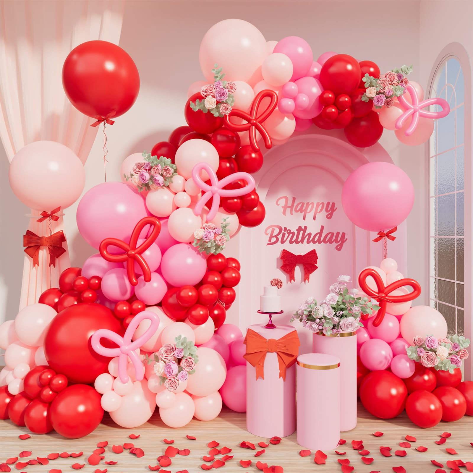 DBKL Pink BalloonTRDN Garland Arch Kit, Coquette Birthday Decorations ...