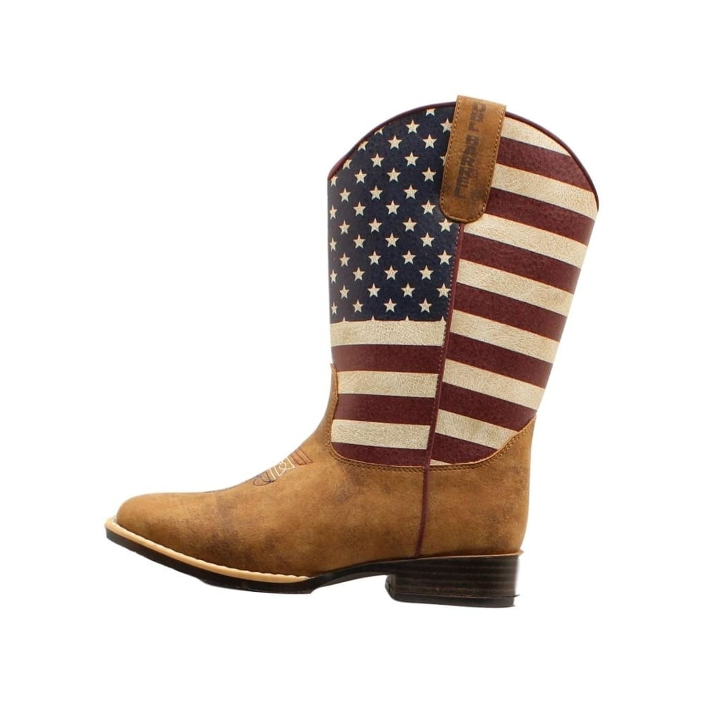 Double Barrel Western Boots Boys Jacob Flag Zip Multi-Color 443000108 ...