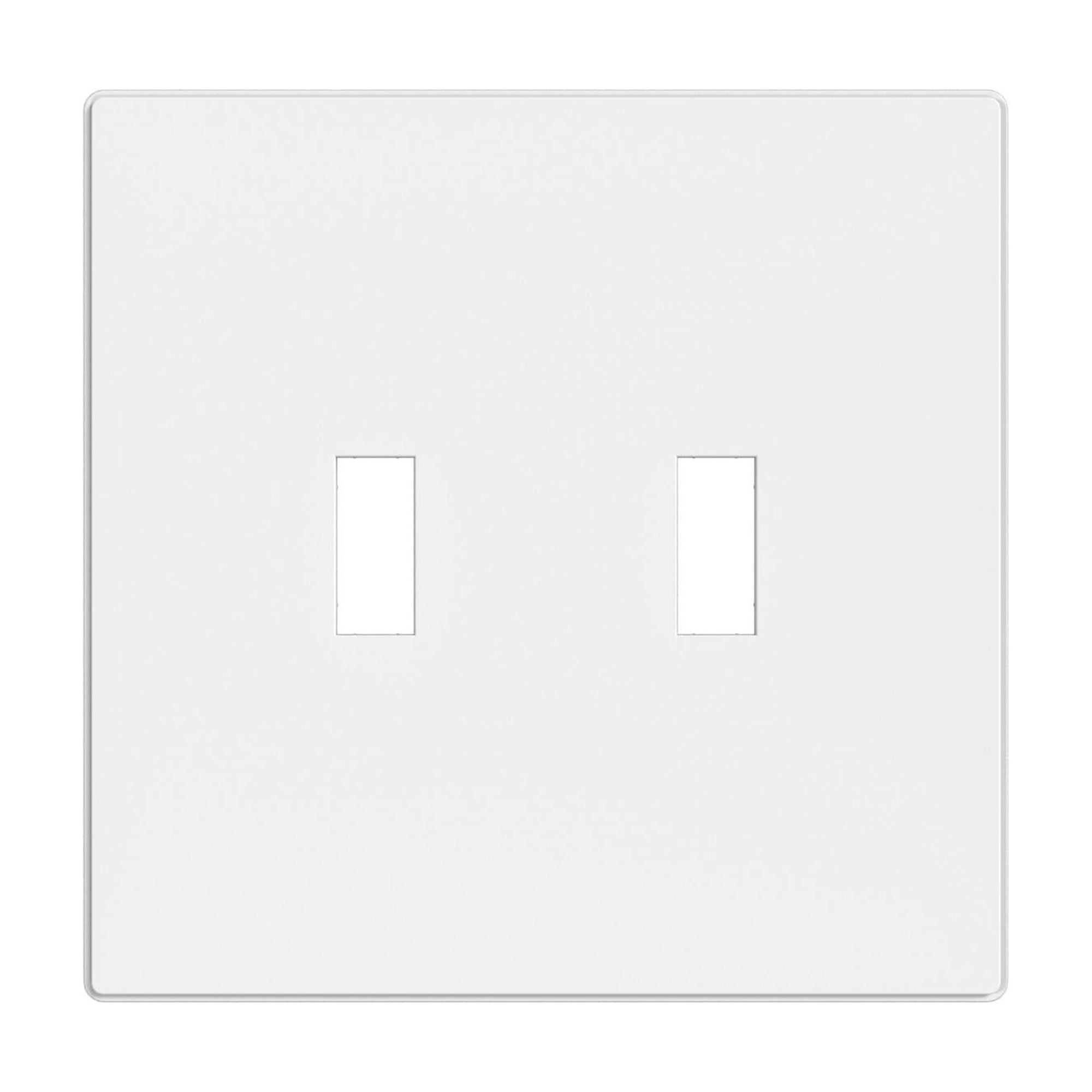 Hyper Tough Double Toggle Switch Screwless Wall Plate 2-Gang Mid-Size ...
