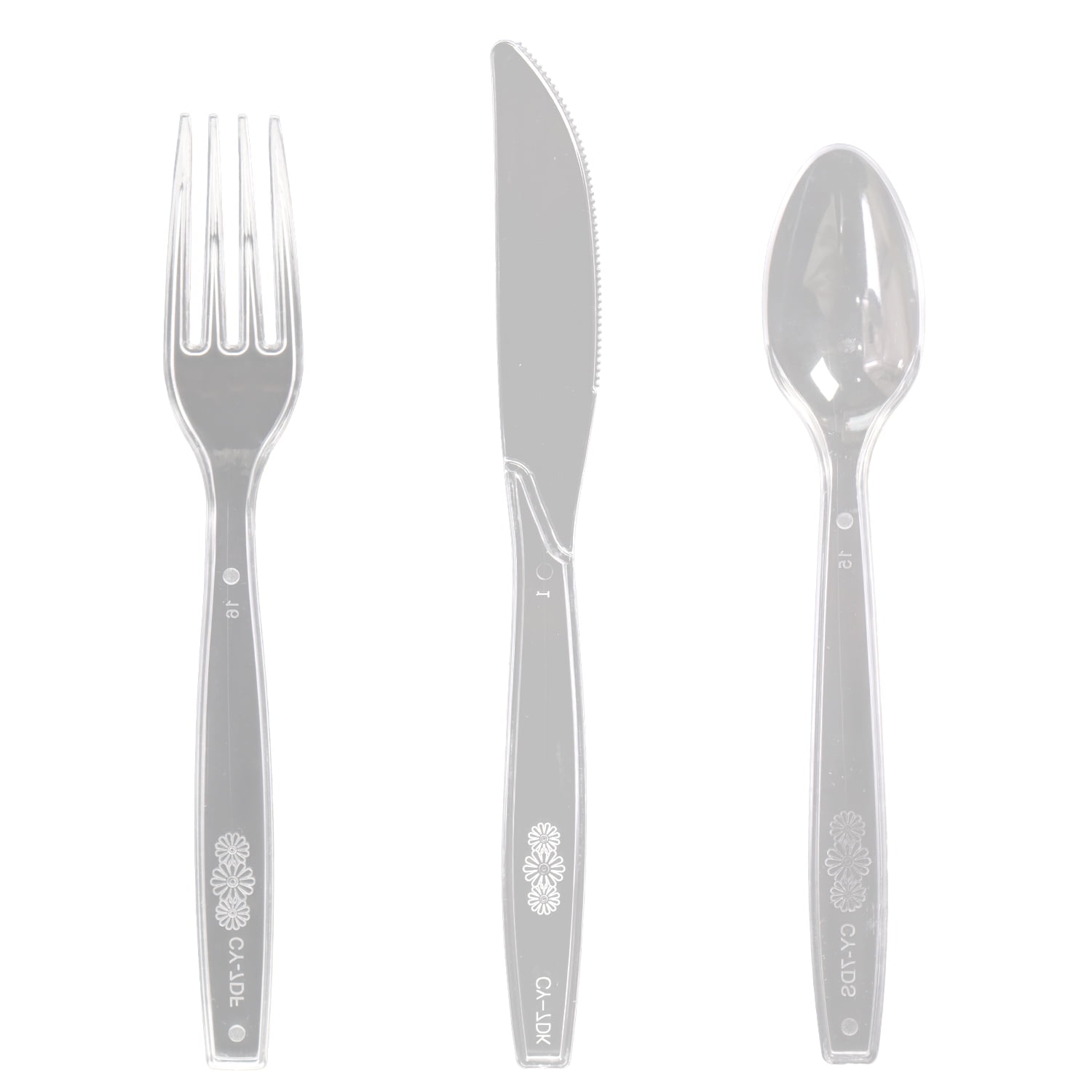 DBOO 300 Count Plastic Silverware Heavy Duty - 100 Plastic Forks, 100 ...