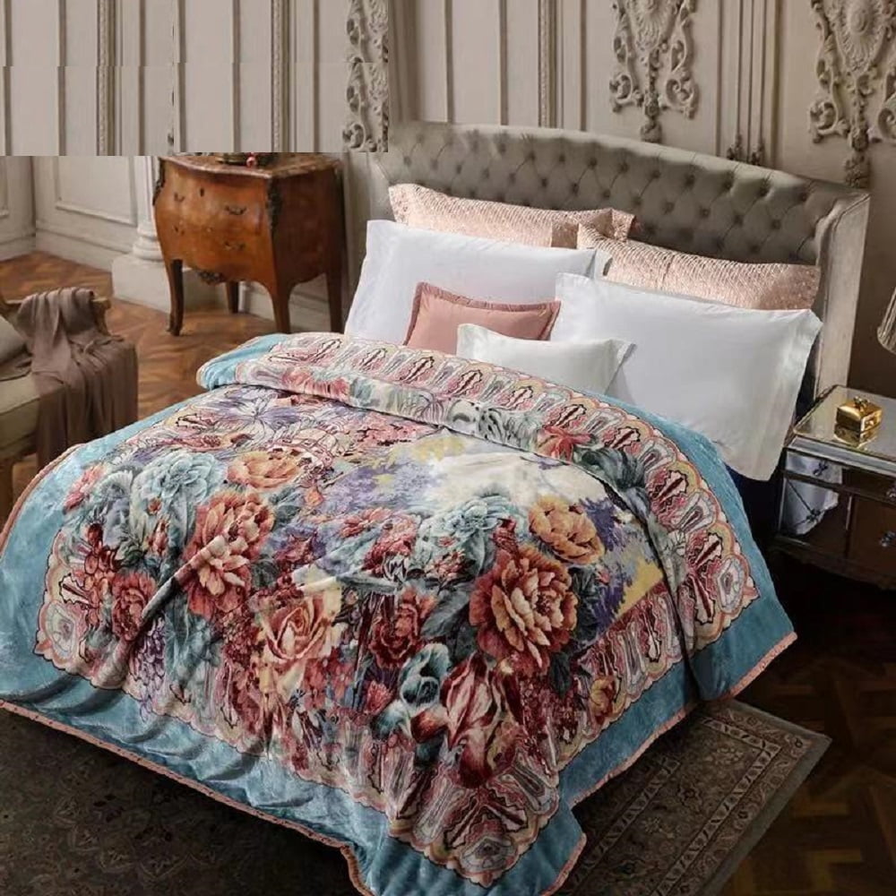 DBOZE Heavy Korean Faux Mink Fleece Blanket, 2 Ply, Silky Soft, Warm ...