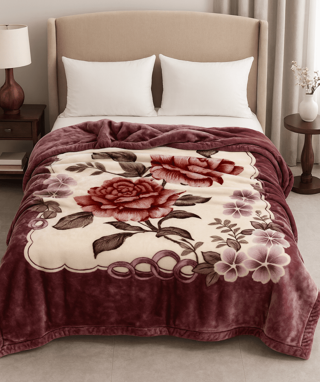 DBOZE Warm Heavy Plush Korean Style Mink Raschel Blanket, 2 Ply ...