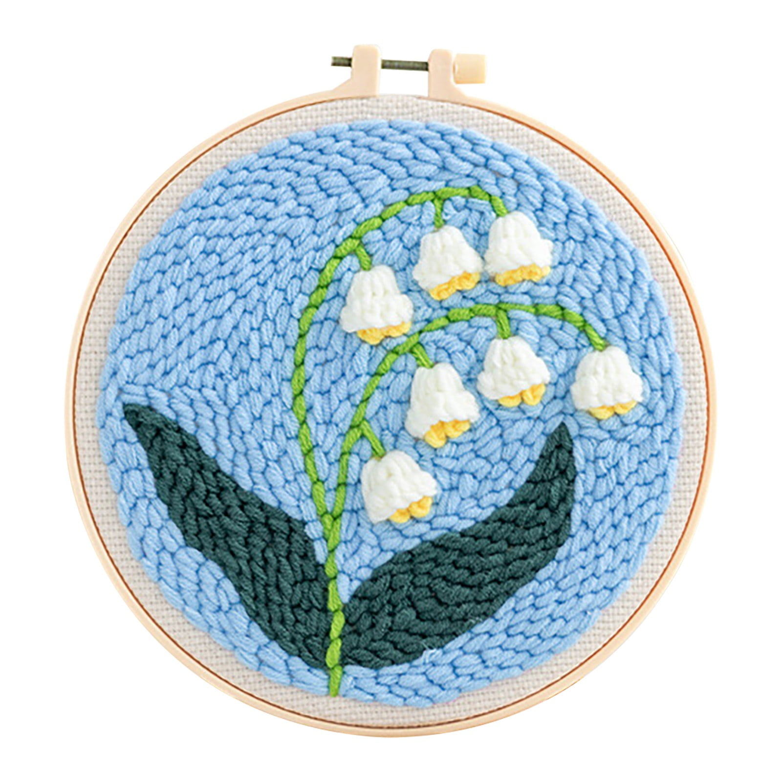 DBSFVPUS Knitting Wool Double Colour Punch Needle Kit Adult Beginner ...