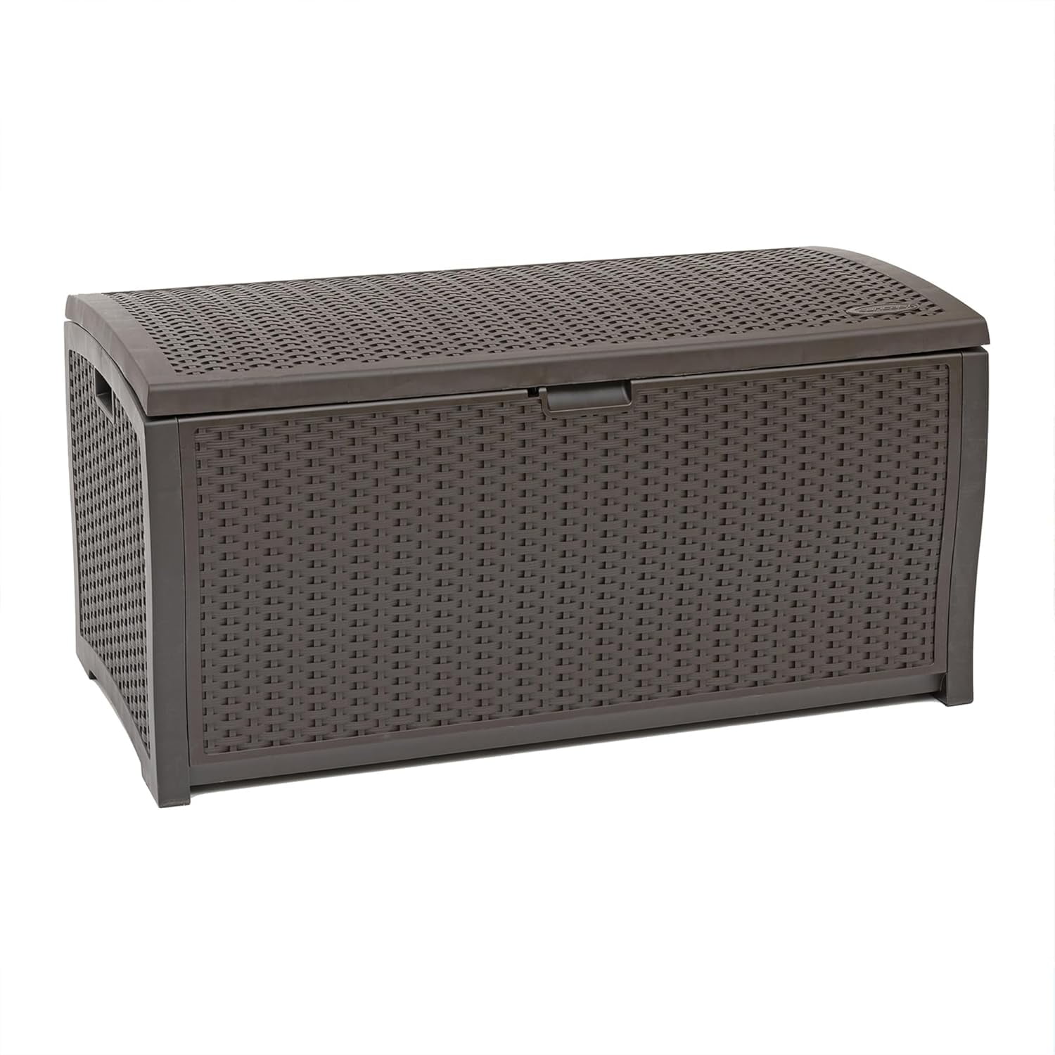 DBW9200 99 Gallon Outdoor Wicker Plastic Patio Storage Chest Bin with ...