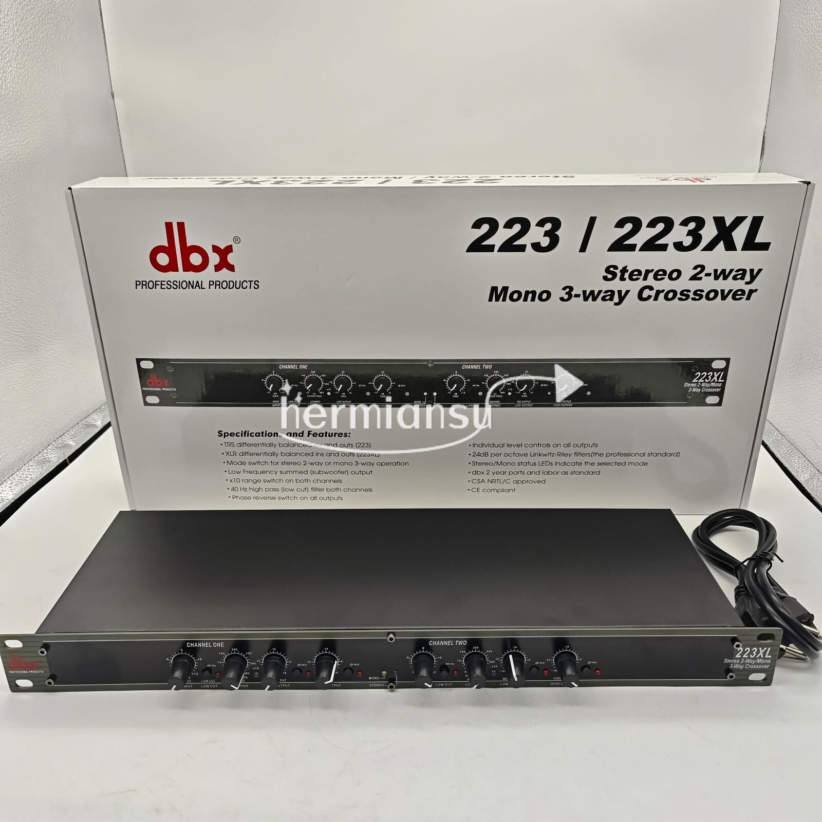 DBX 223XL Stereo 2-Way/Mono 3-Way with XLR Connectors Crossover 110V 50/60Hz NEW - Walmart.com