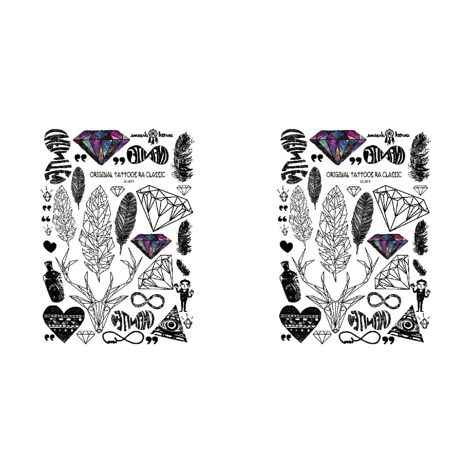 DBYLXMN 1PCS Makeup Beauty Tool Temporary Body Art Sticker Paste 2PCS ...