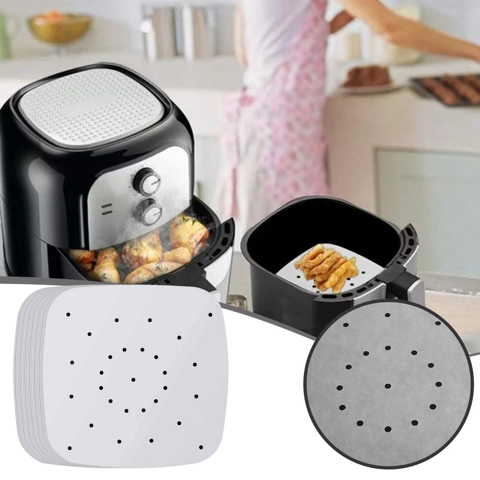 DBYLXMN Air Fryer Parchment Paper Liners 200pcs 7.5inch Square Paper ...