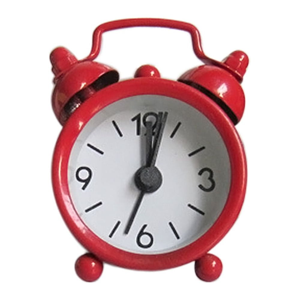 DBYLXMN Clock Cute Small Alarm Metal Alarm Clock Small Electronic Mini ...
