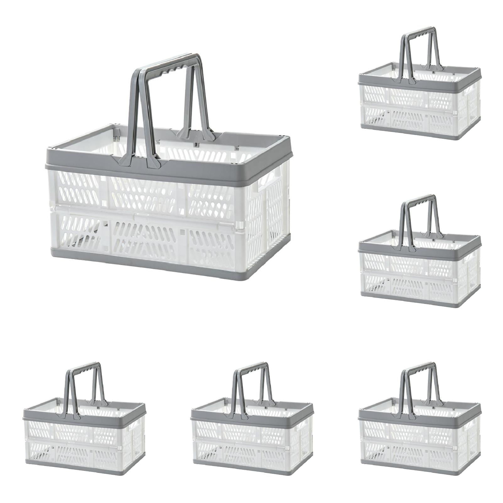 DBYLXMN Collapsible Storage Crate with Folding Handles Container Easy ...