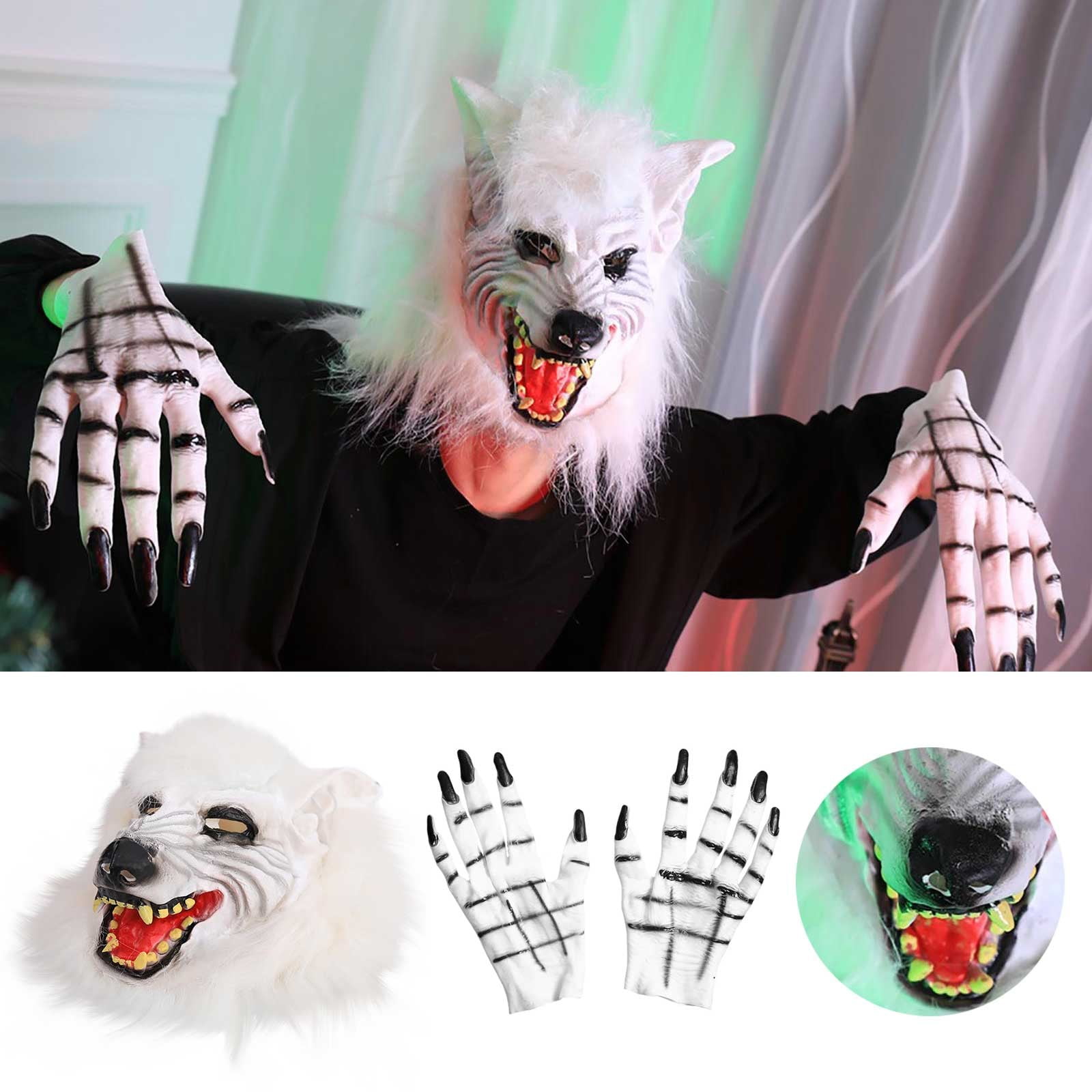DBYLXMN For Parties Scary Wolf Head And Gloves Set Made Of Durable ...