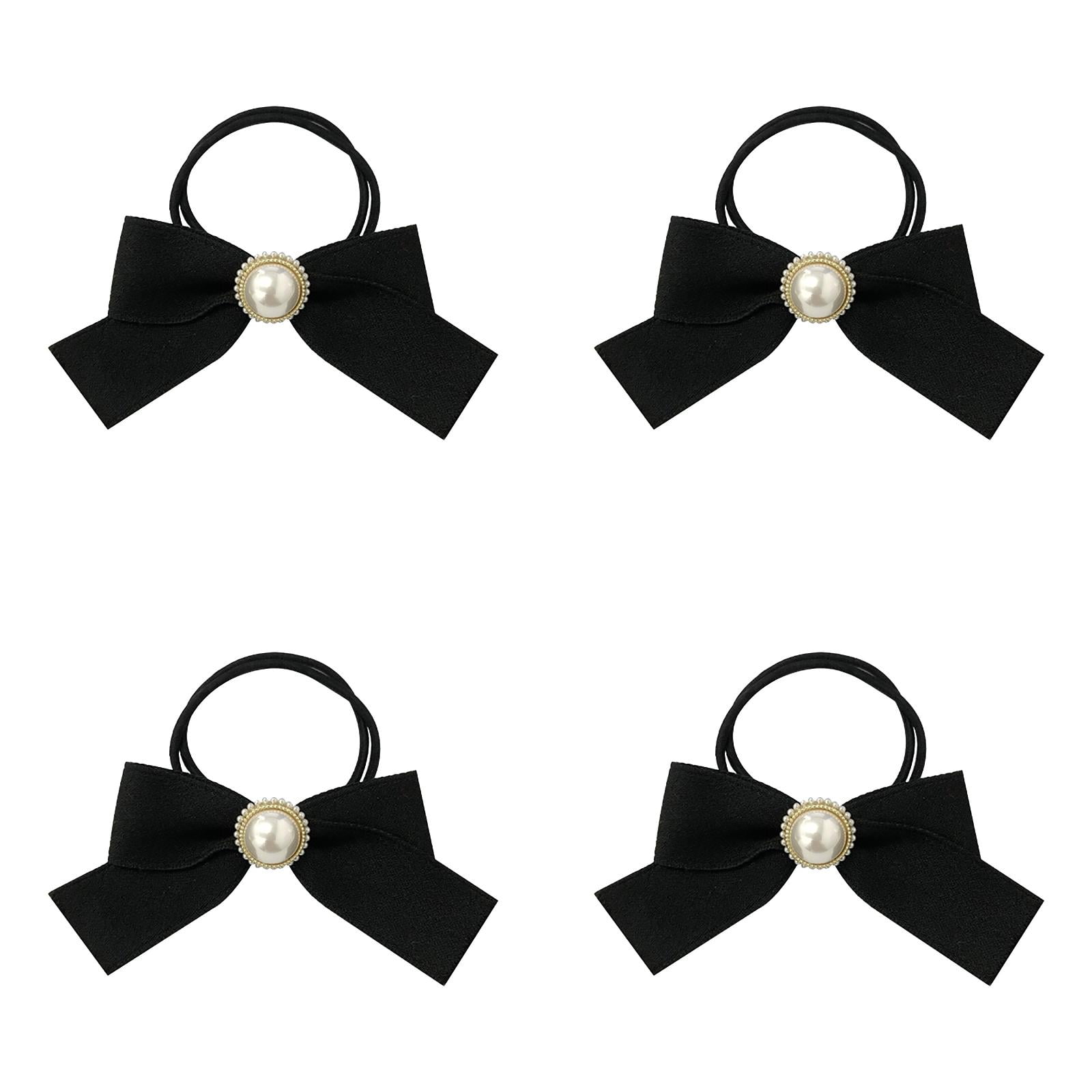 DBYLXMN French Elegant Pearl Bow Knot Hair Band Hair Rope Fashion Retro ...