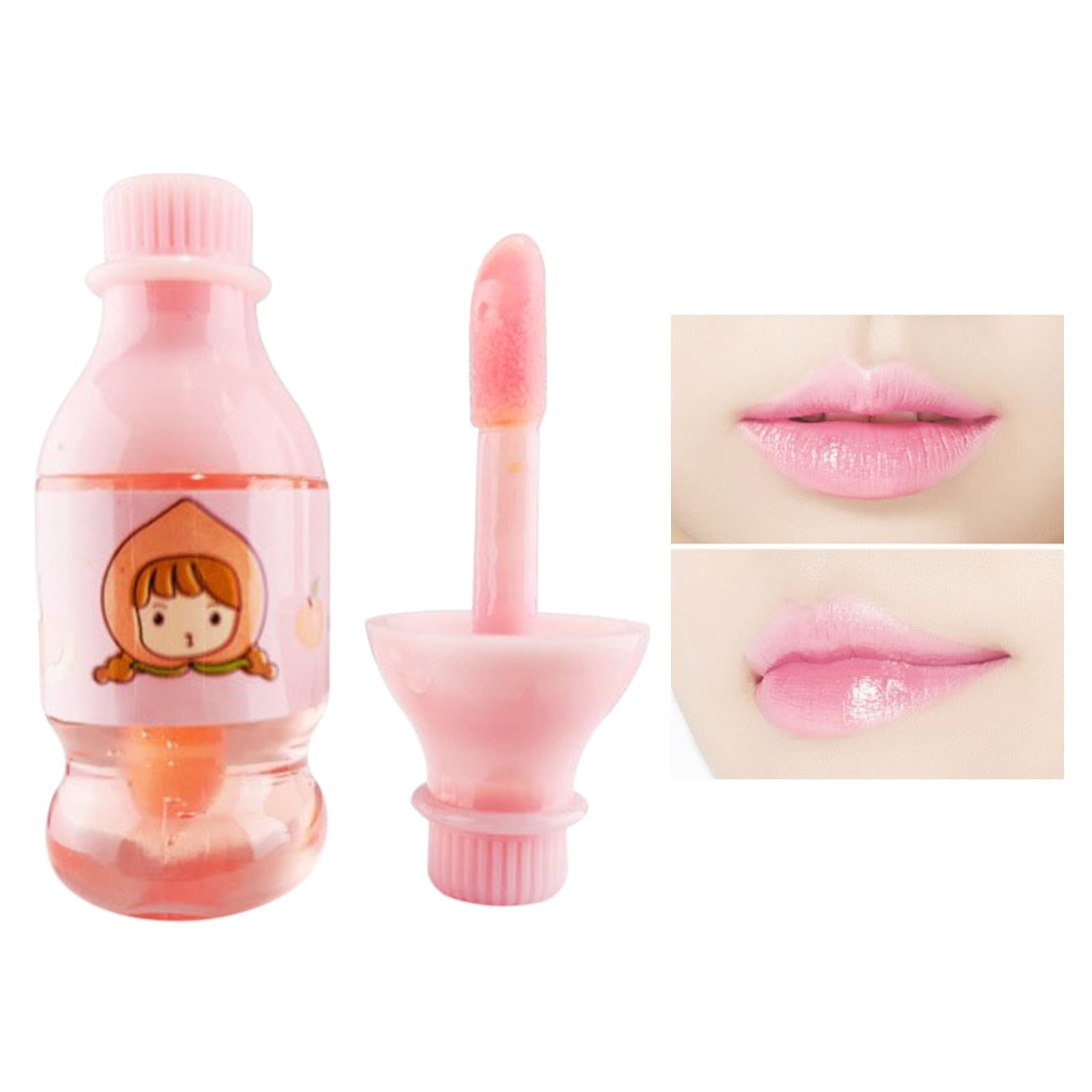 DBYLXMN Fruit Flavored Cute Lip Oil Clear Moisturizing Discolored Lip ...