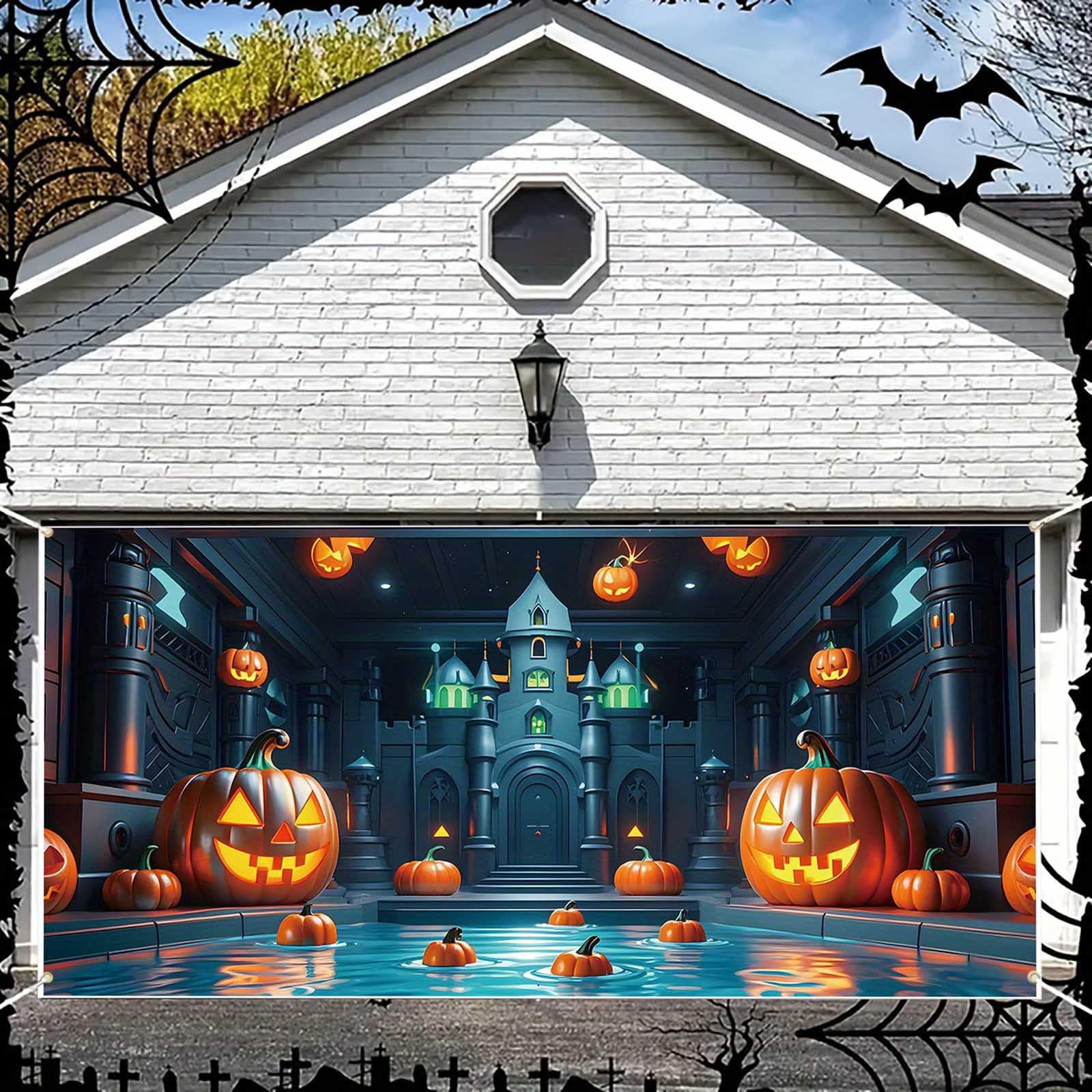 DBYLXMN Garage : Themed Banner With Haunting Graphics For Car ...