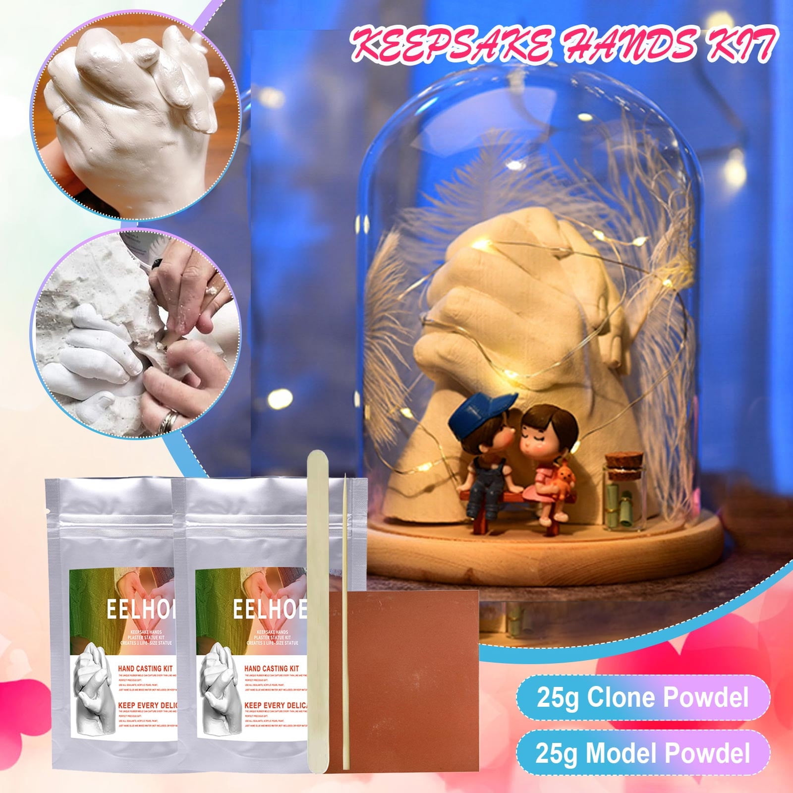 DBYLXMN Keepsake Hands Casting Kit Large DIY Plaster Statue Molding Kit ...