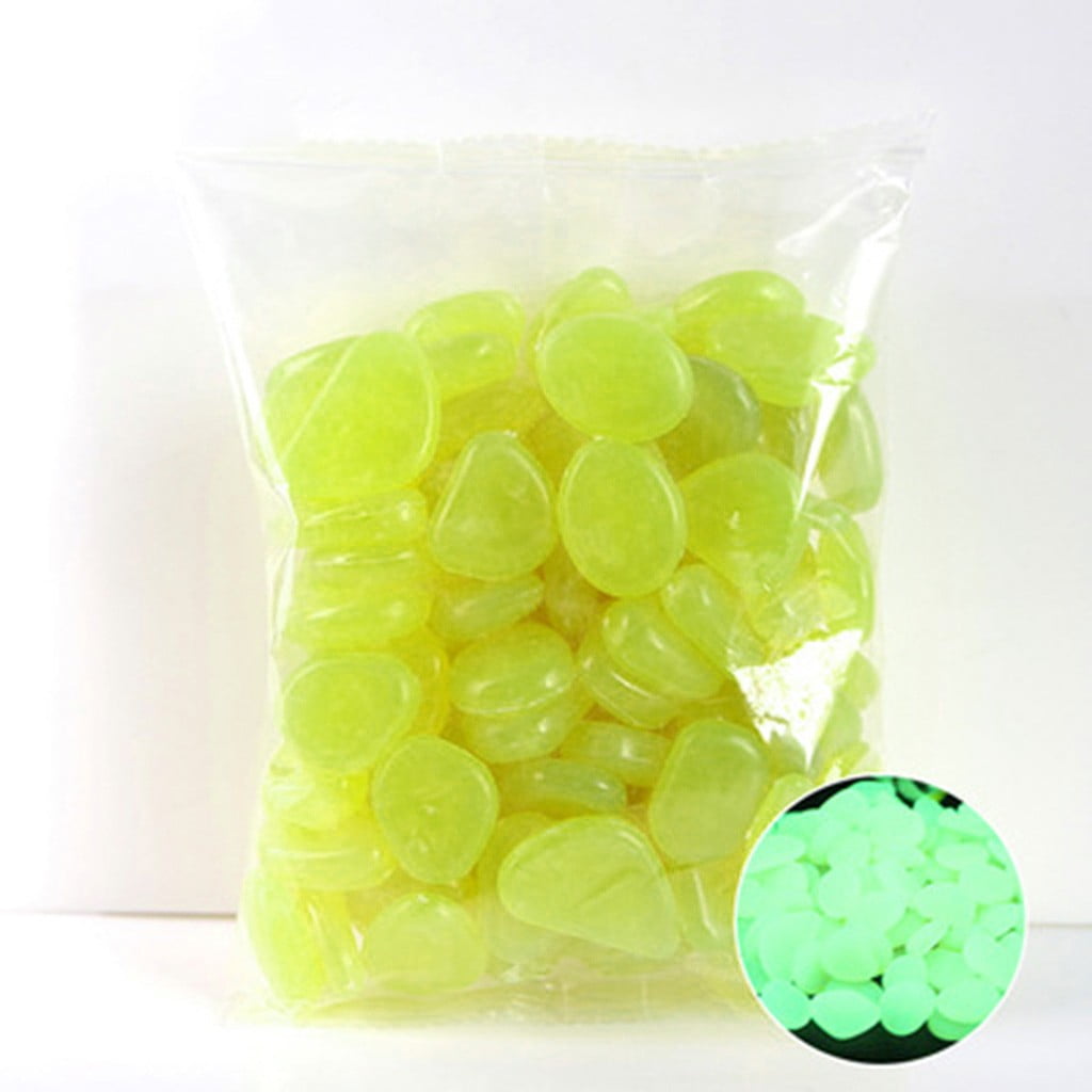 DBYLXMN Luminous Stone Fish Tank Glowing Stones Gardening Potted ...