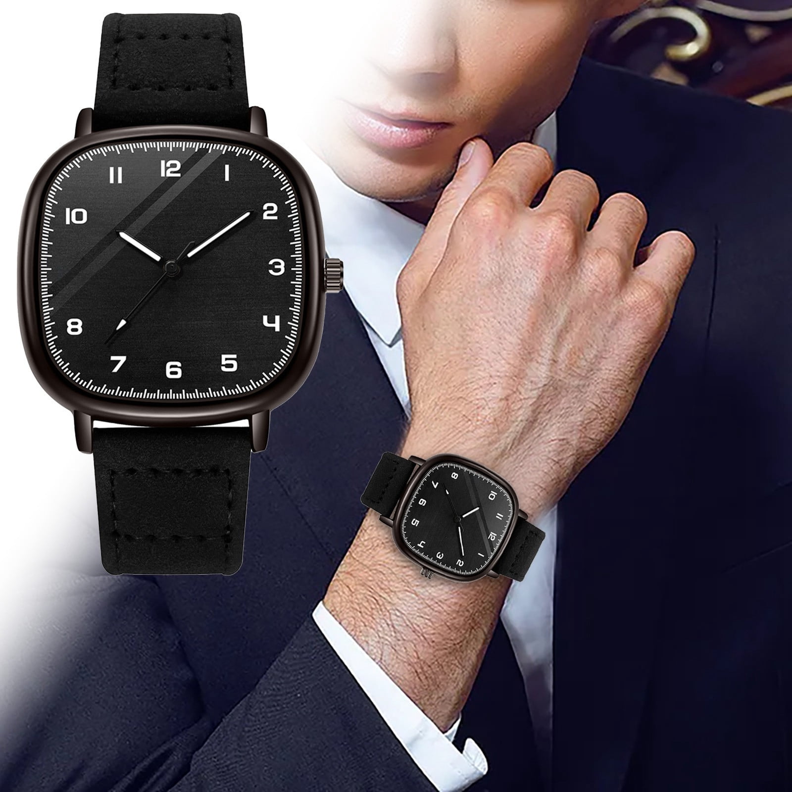 DBYLXMN Mens Easy Read Watch Student Exam WatchSimple Fashion Retro Men ...