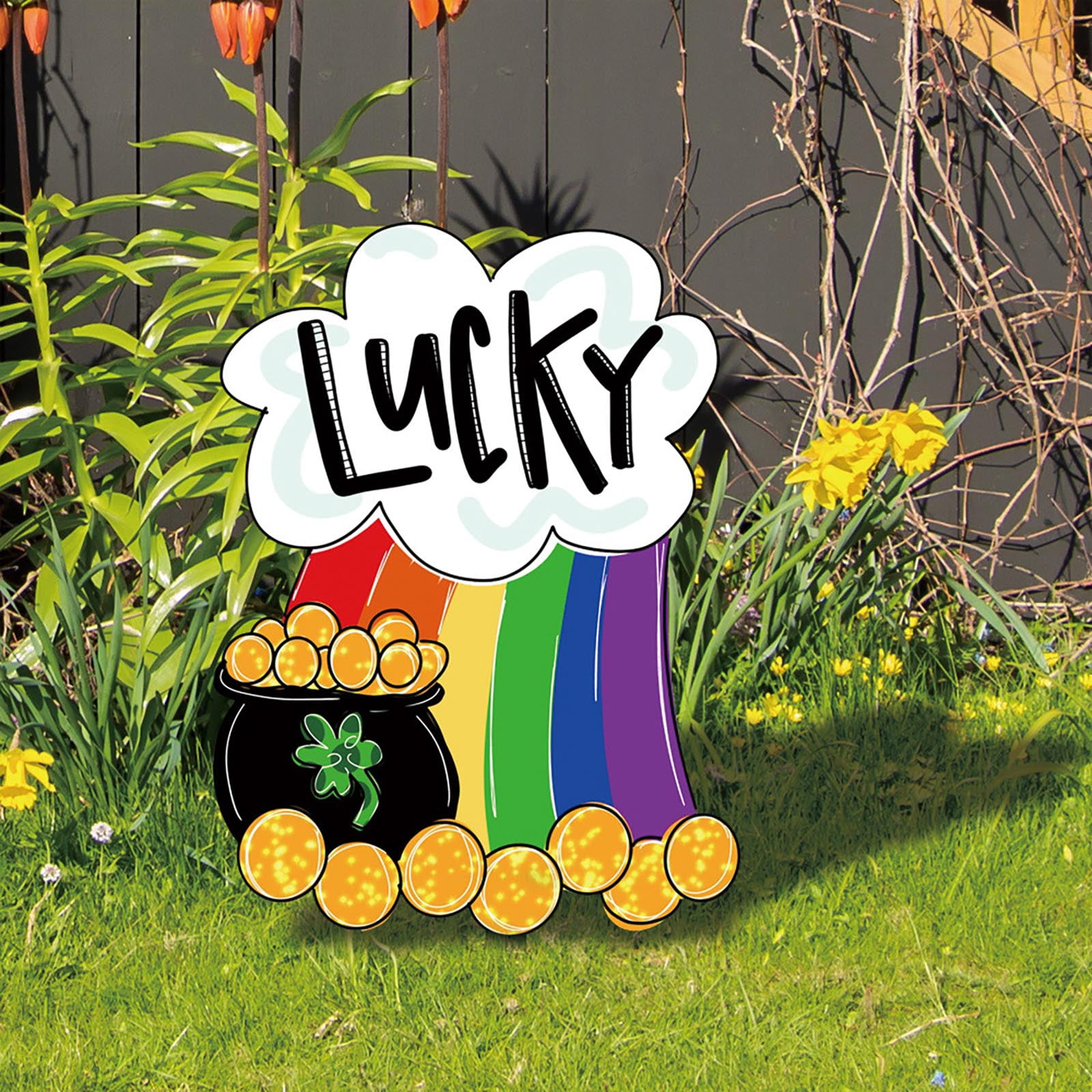 DBYLXMN St Patricks Day Decorations Outdoor Yard Sign St Patricks Day ...