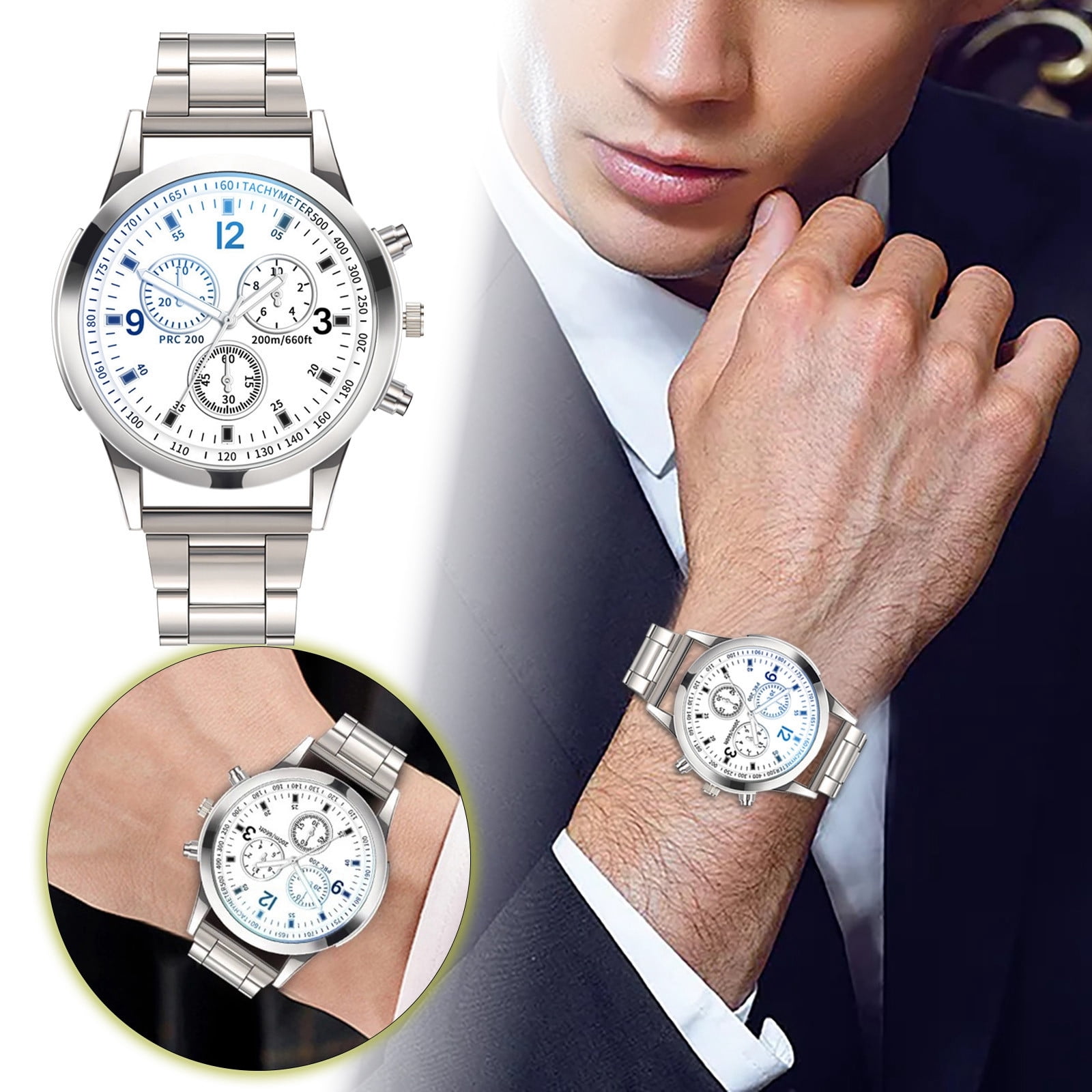 DBYLXMN " The Power Of Style With The Blue Light Glass Triple Dial ...