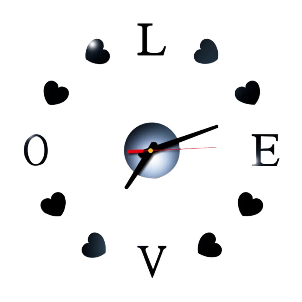 DBYLXMN Wind up Timer Loud DIY Wall Clock 3D Sticker Home Clock ...