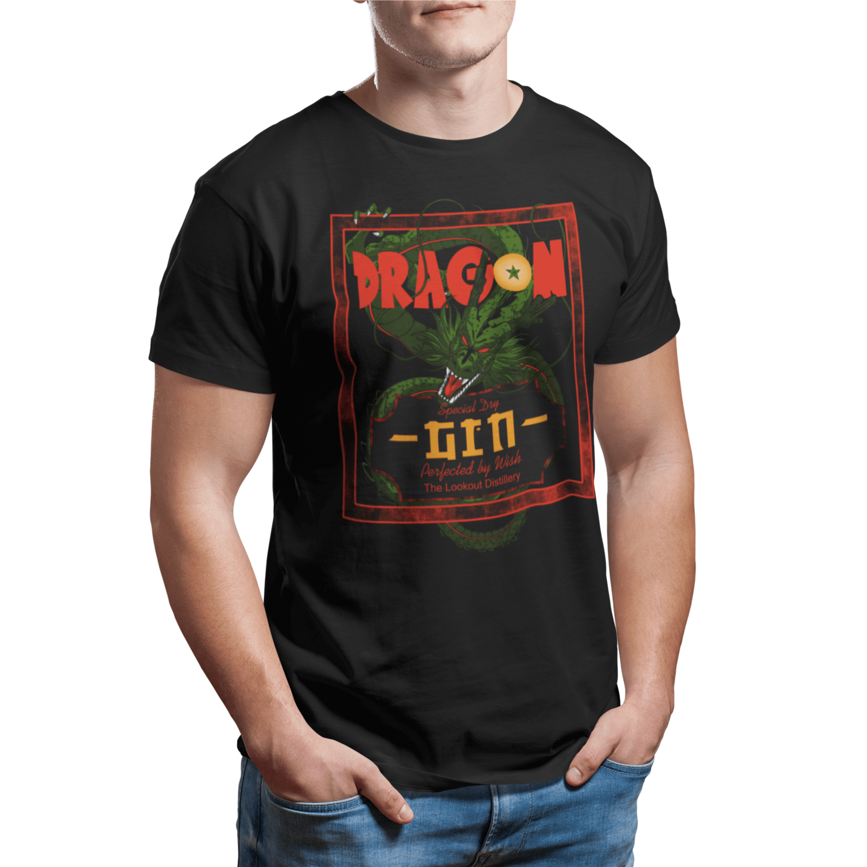 DBZ Dragon Gin Alcohol Mashup T-shirt Designed by Impressive Inks ...