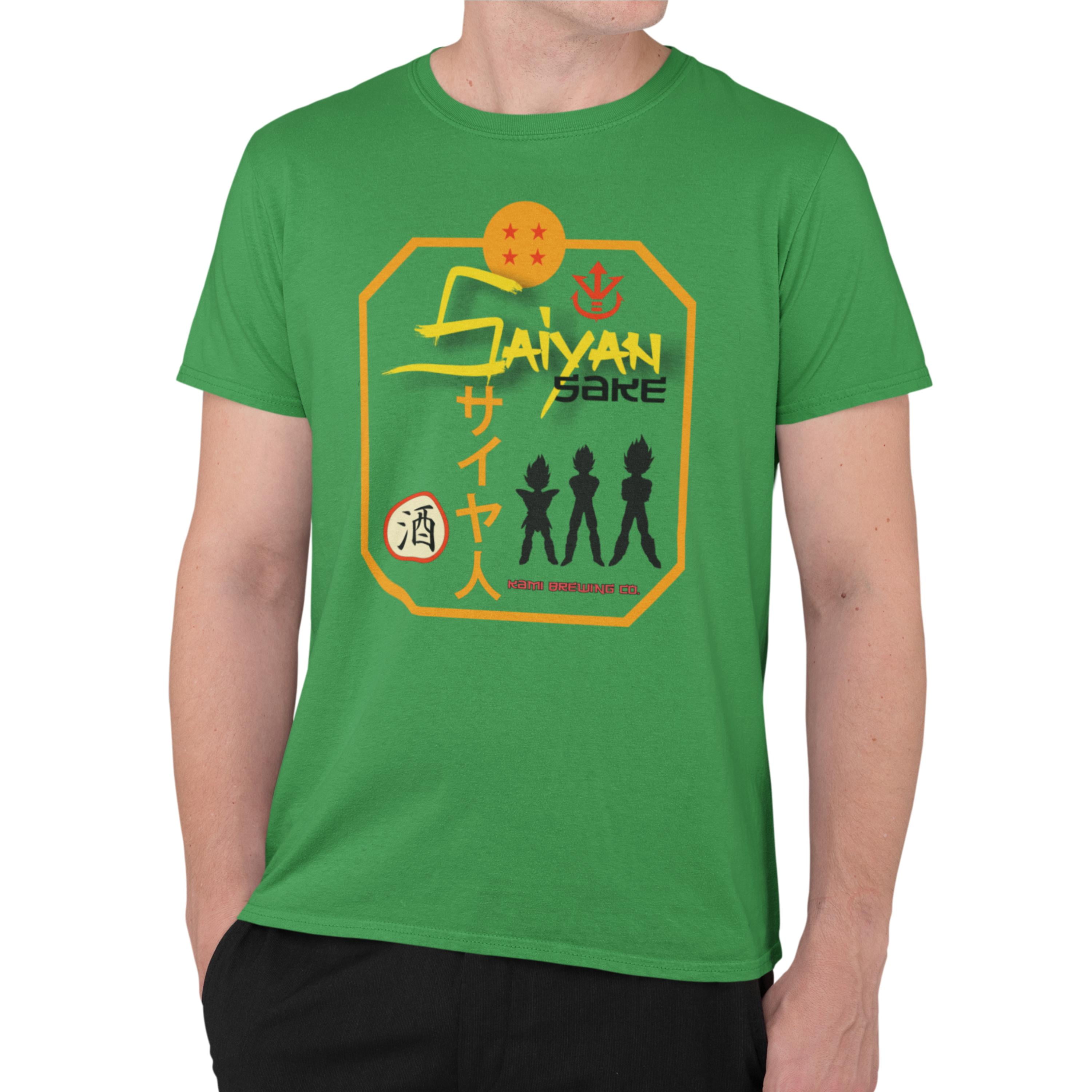 DBZ Saiyan Sake Alcohol Mashup T-shirt Designed by Impressive Inks ...