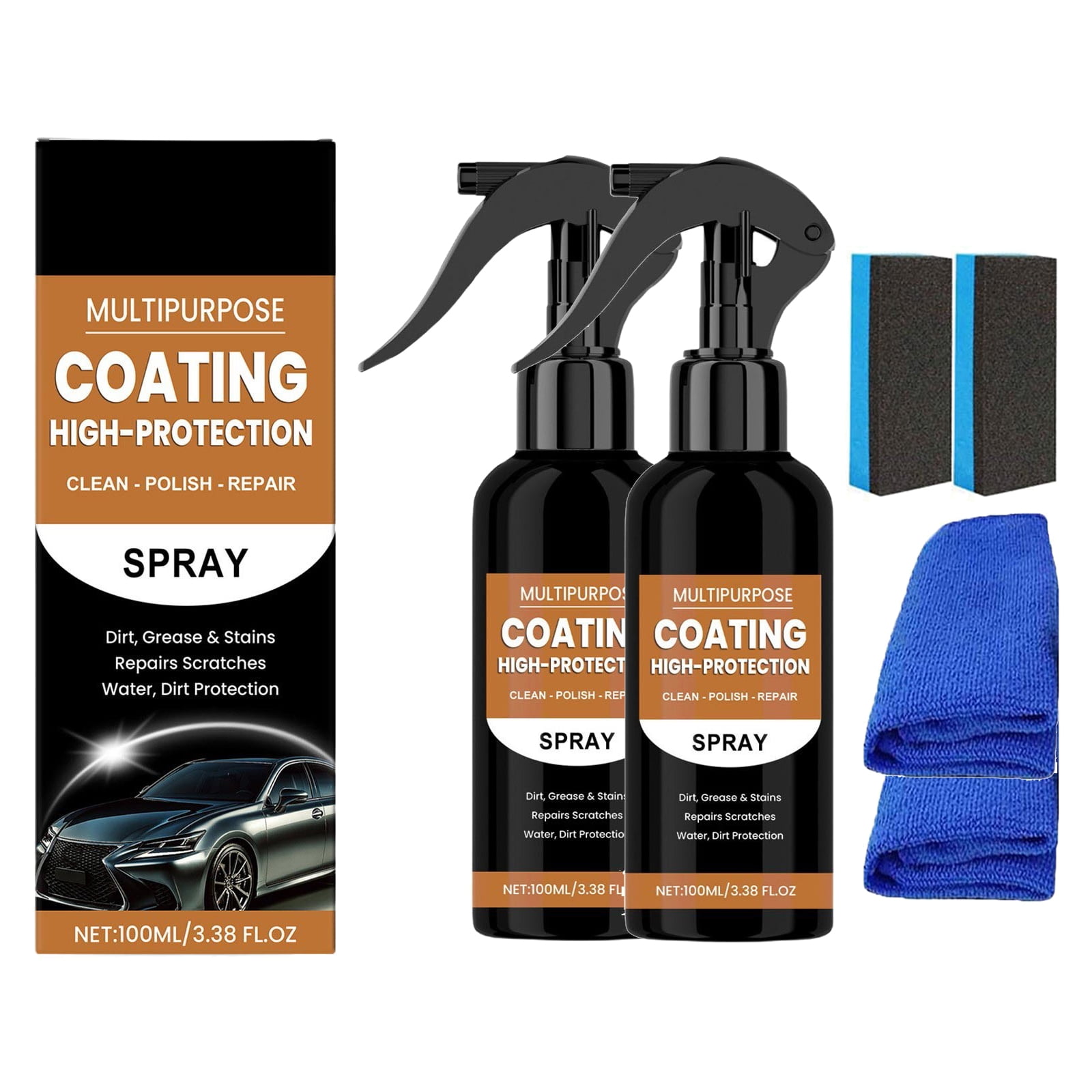 DBesliqes 2Pcs Multi-Functional Coating Renewal Agent, 3 in 1 Ceramic ...