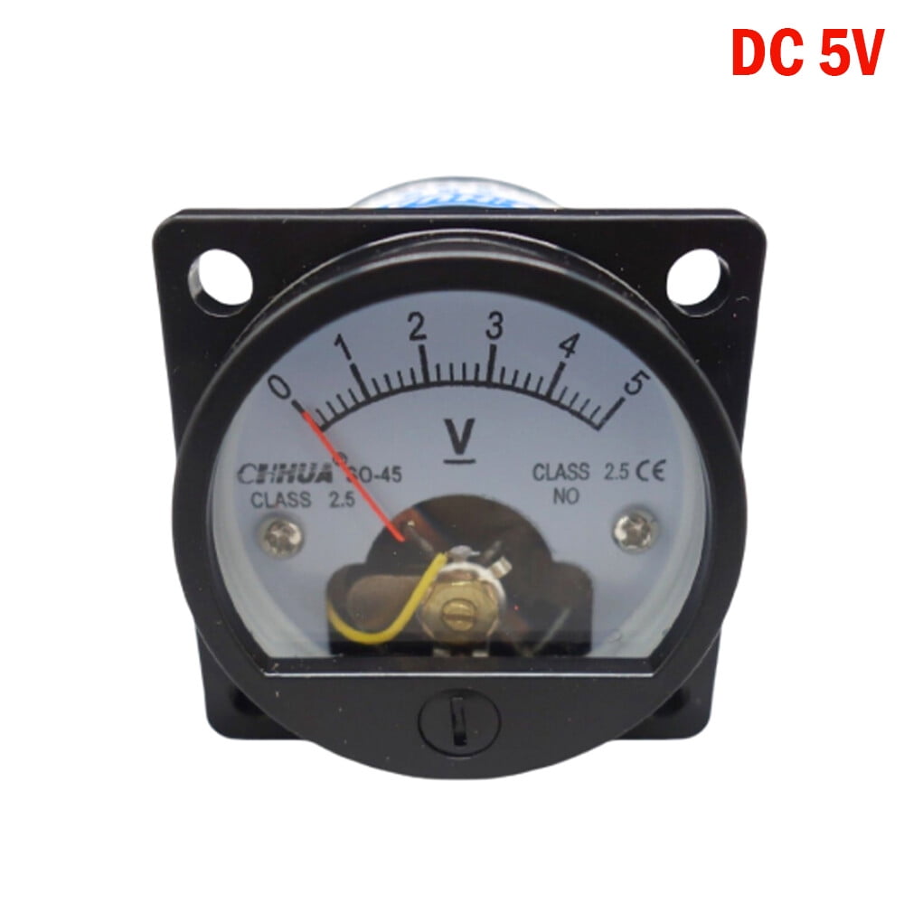 DC 0-5V Analog Voltmeter Analogue Voltage Panel Meter SO45 Directly ...