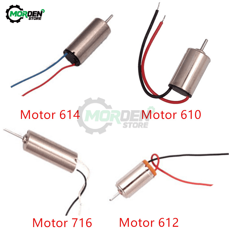 DC 1.5V 3v 3.7V high speed micro motor 610 612 614 716 hobby motor gear ...