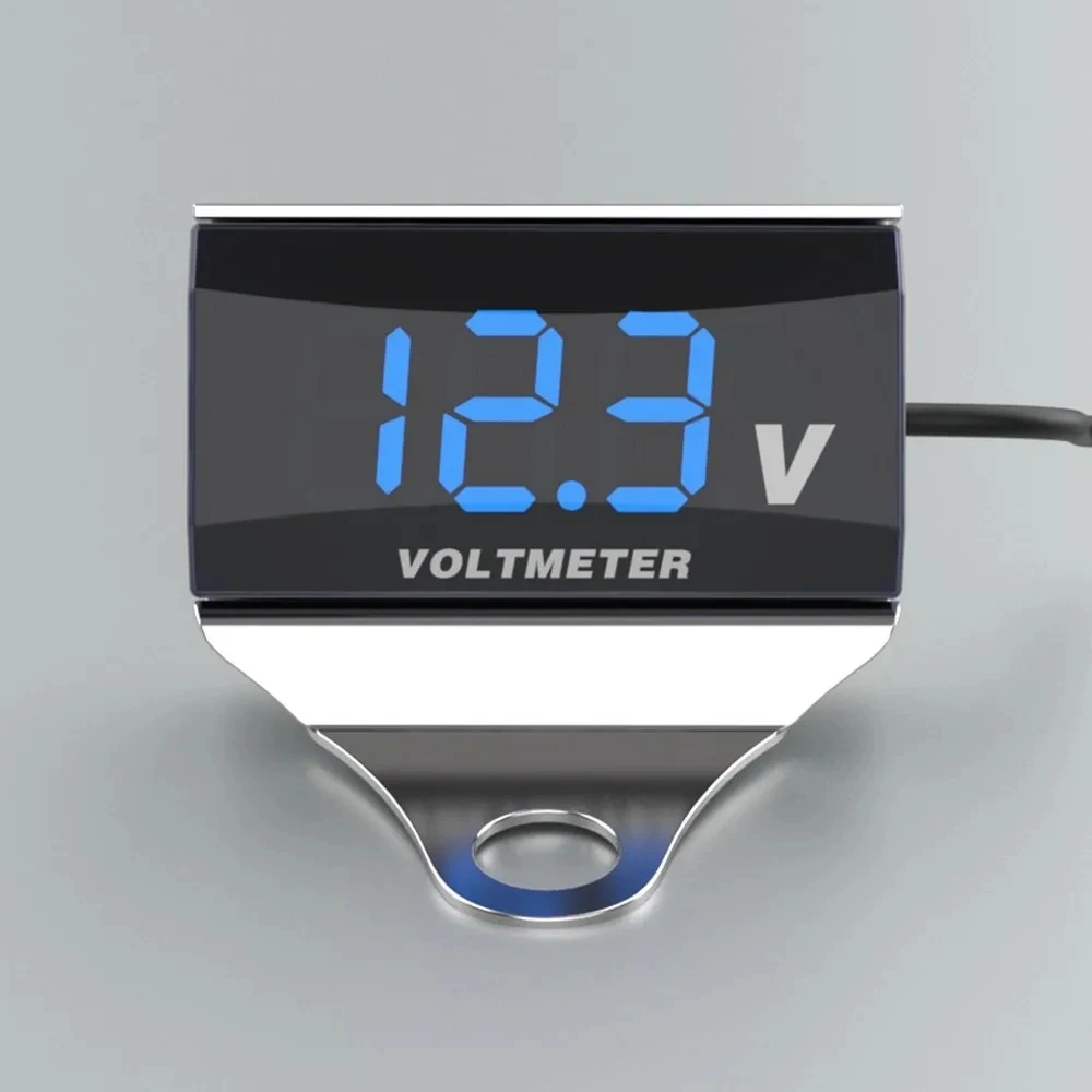 DC 10-150V Digital Voltmeter with Bracket, IP65 Waterproof Battery ...