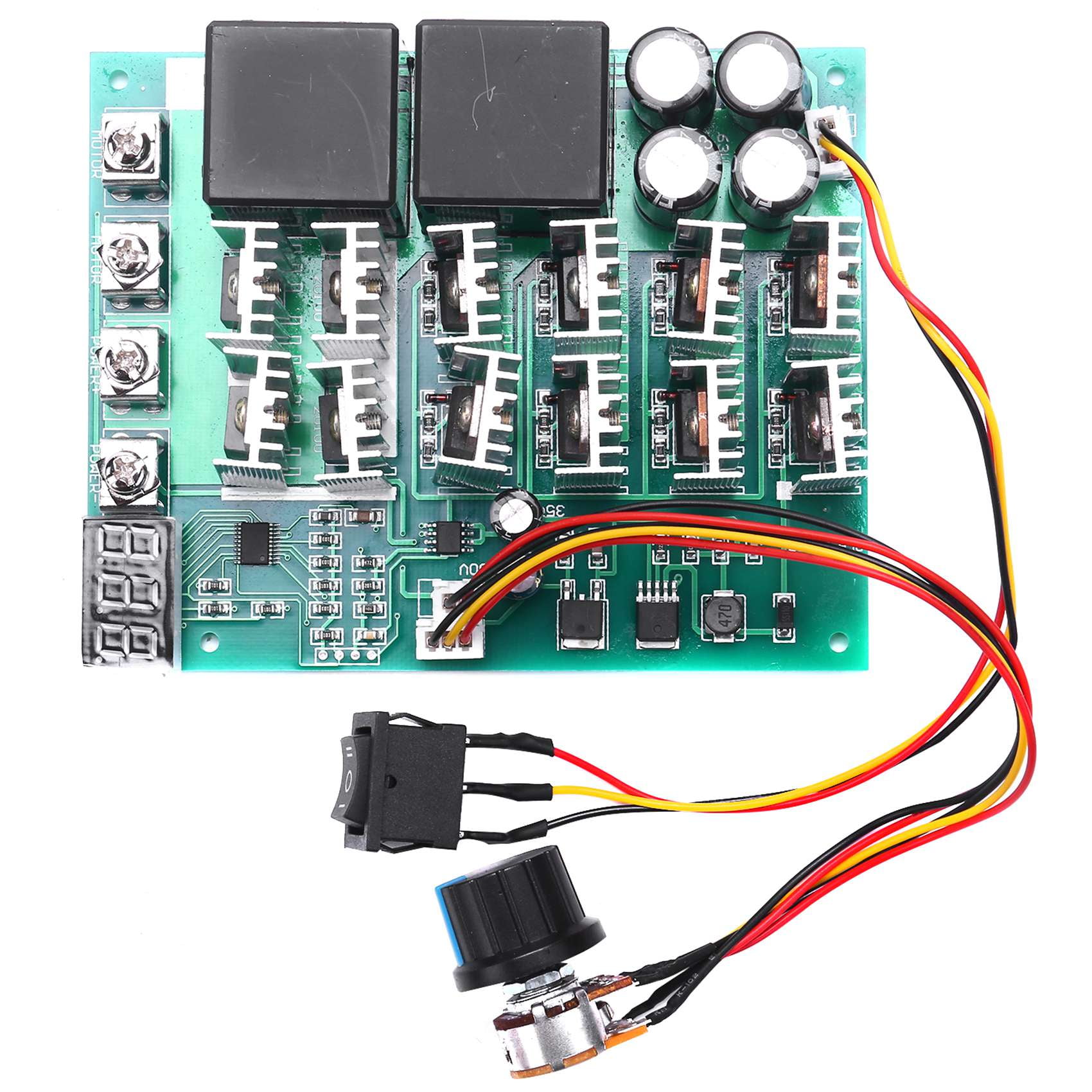 DC 10-55V 12V 24V 36V 48V 55V 100A Motor Speed Controller PWM HHO RC Reverse Control Switch with ...
