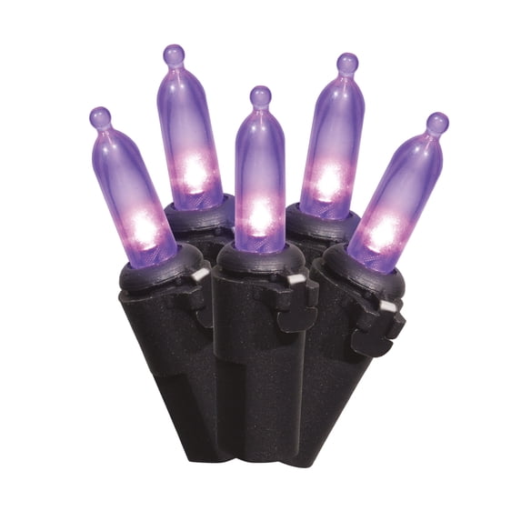 Purple Lights, 100CT, LED Minis, 19.5ft, Halloween Indoor/Outdoor, by ...