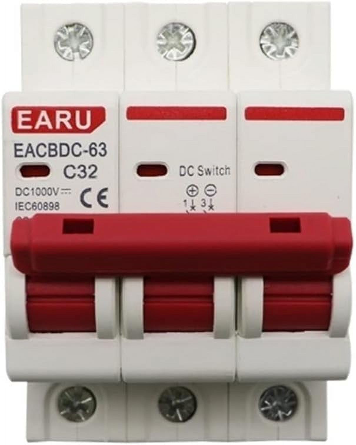 DC 1000V 3P Solar Mini Circuit Breaker Overload Protection Switch 6A 10A 16A 20A 25A 32A 40A 50A ...