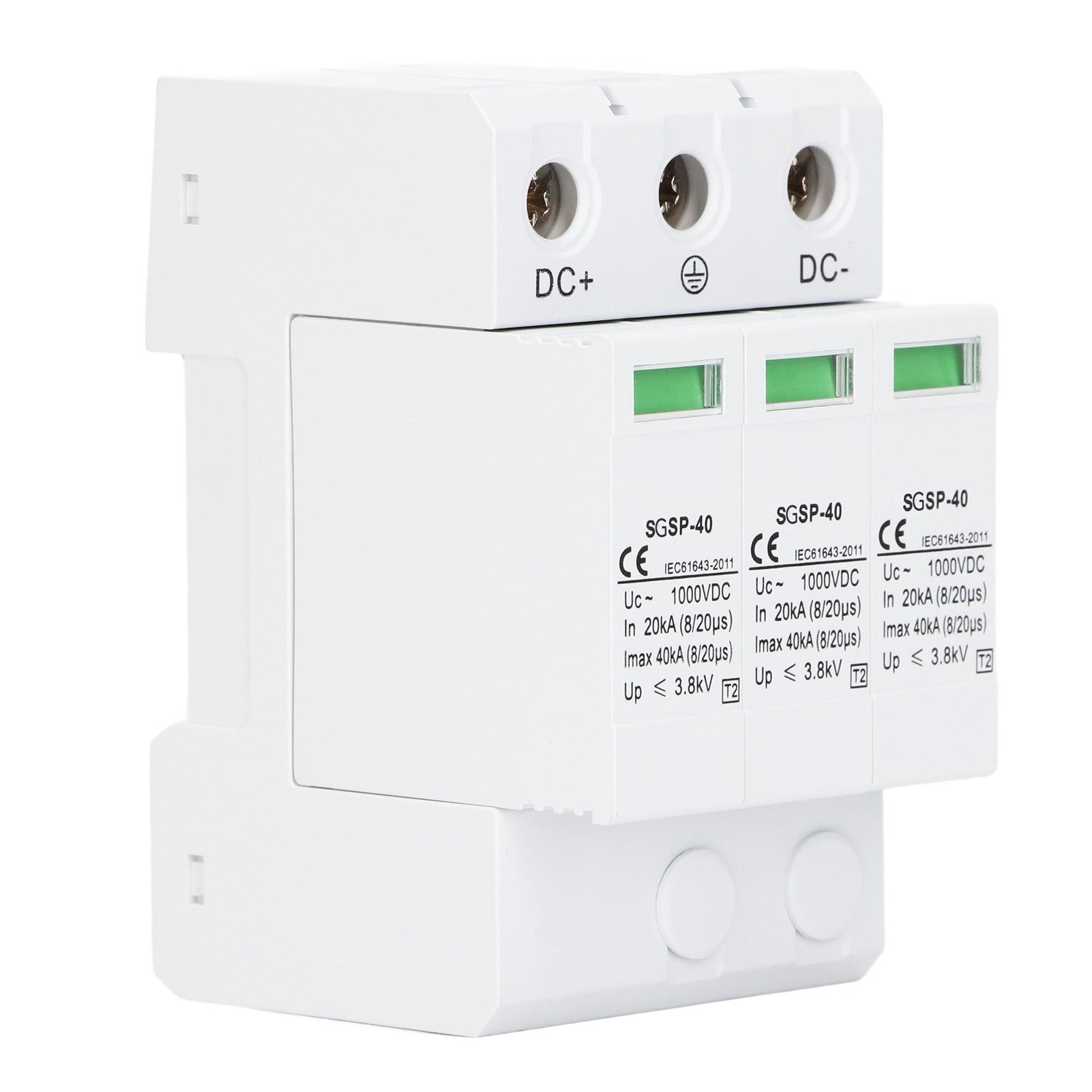 DC 1000V 40KA Surge Protector Arrester Protective Device for ...