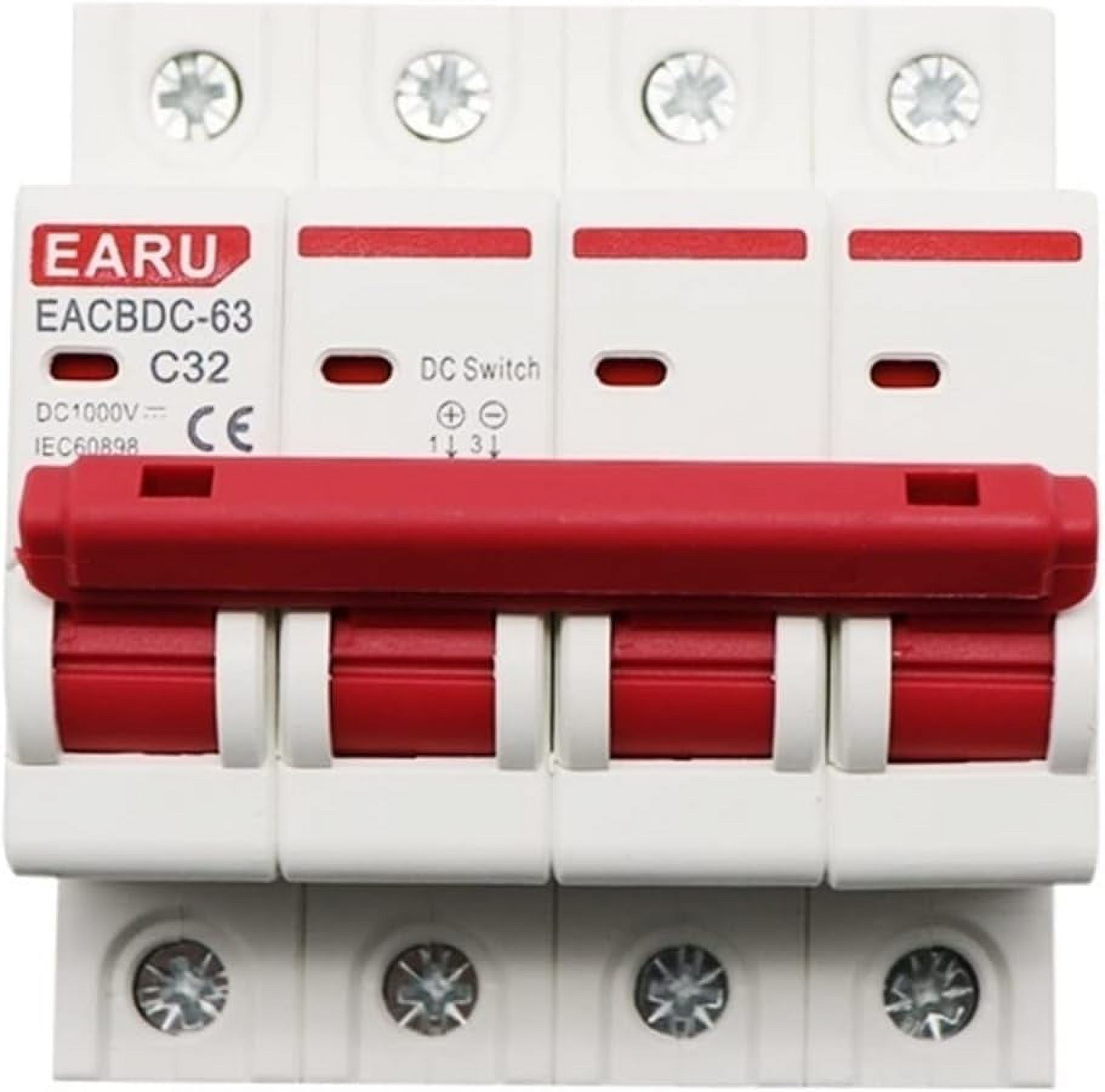 DC 1000V 4P Solar Mini Circuit Breaker Overload Protection Switch 6A 10A 16A 20A 25A 32A 40A 50A ...