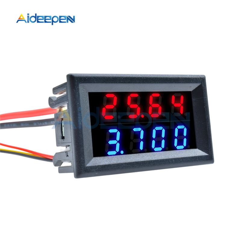 DC 100V 200V 10A 50A 0.28" Mini Digital Voltmeter Ammeter 4 Bit 5 Wires Voltage Current Meter ...