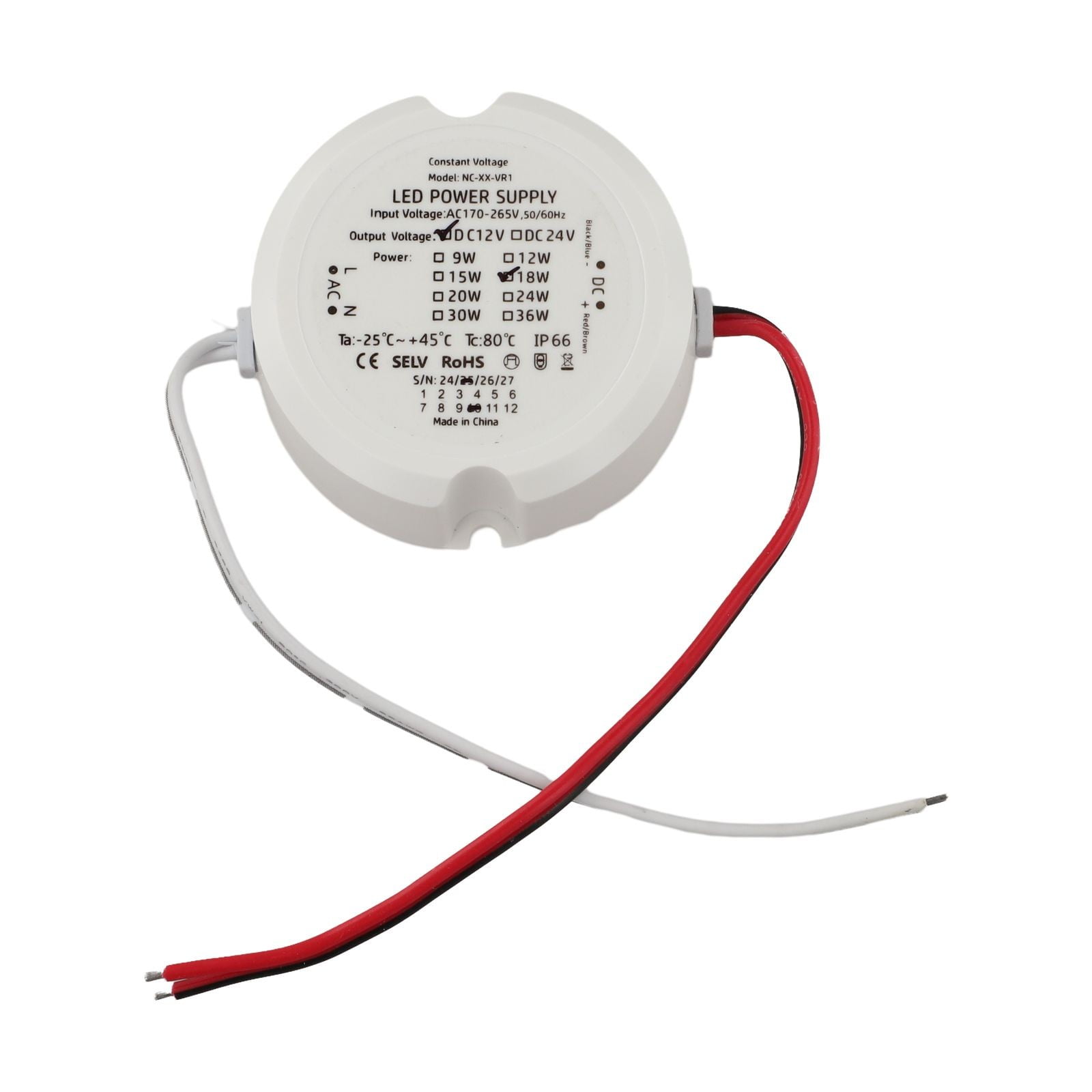 DC 12/24V Outdoor Waterproof Power 18W Constant Voltage LED Driver ...