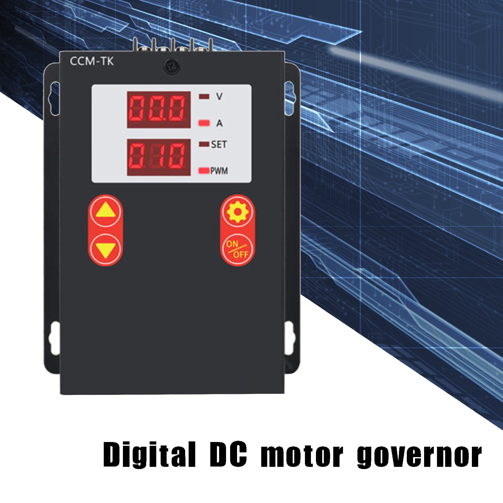 DC 12-80V 30A Digital Display Motor Speed Controller Slow-Start/Stop ...