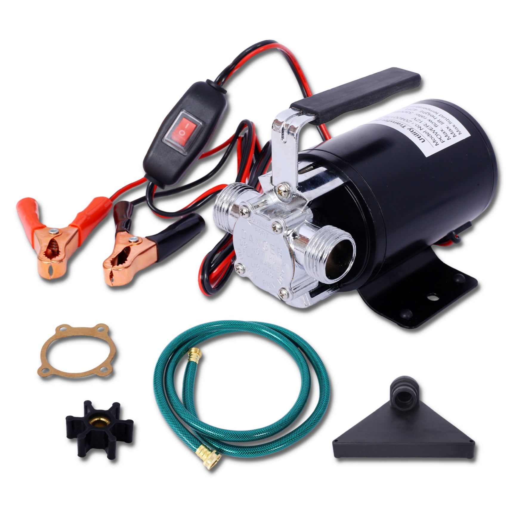 DC 12-Volt 1/10HP 330GPH Battery Powered Mini Portable Electric Utility ...