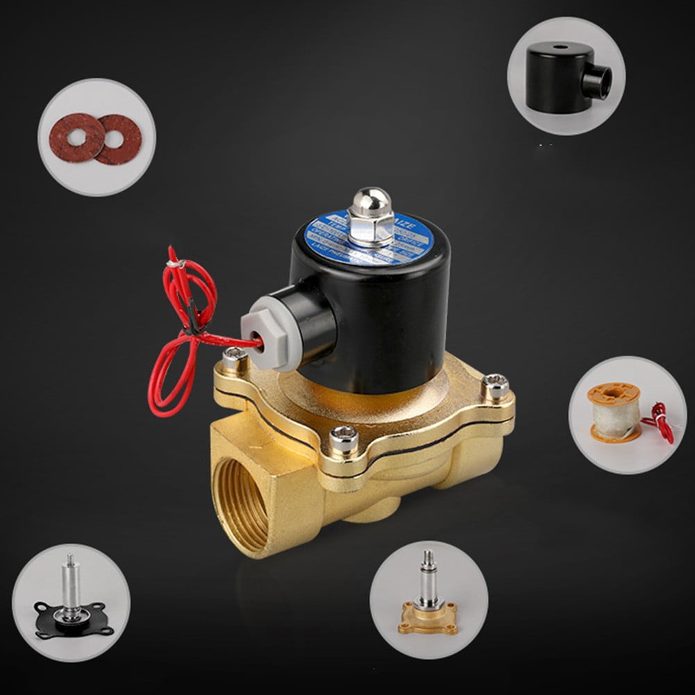 DC 12V 1/4\" Electric Solenoid Valve Water/Air/Gas/Diesel 2W-025-08 ...